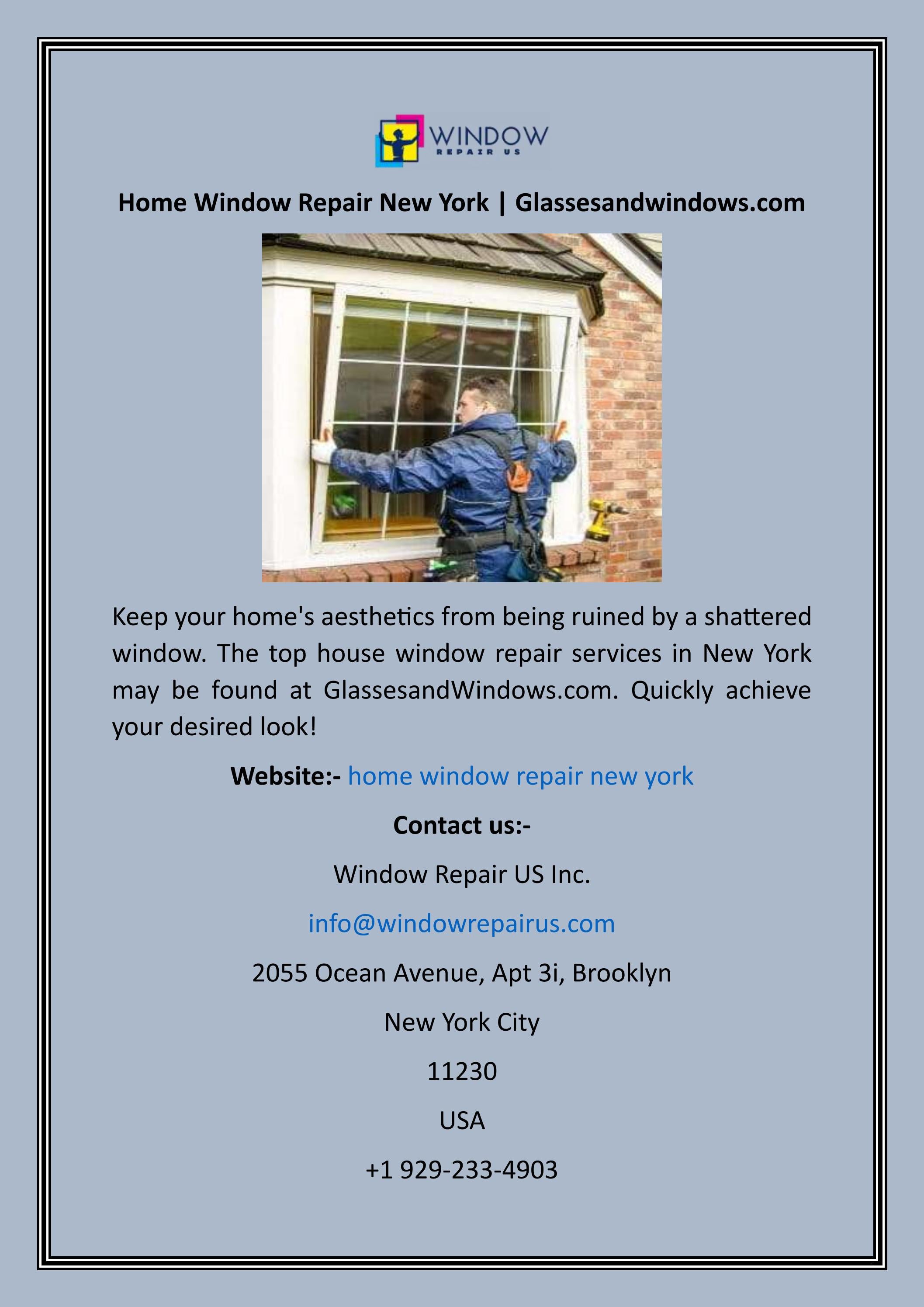 Home Window Repair New York | Glassesandwindows.com by Window Repair US ...