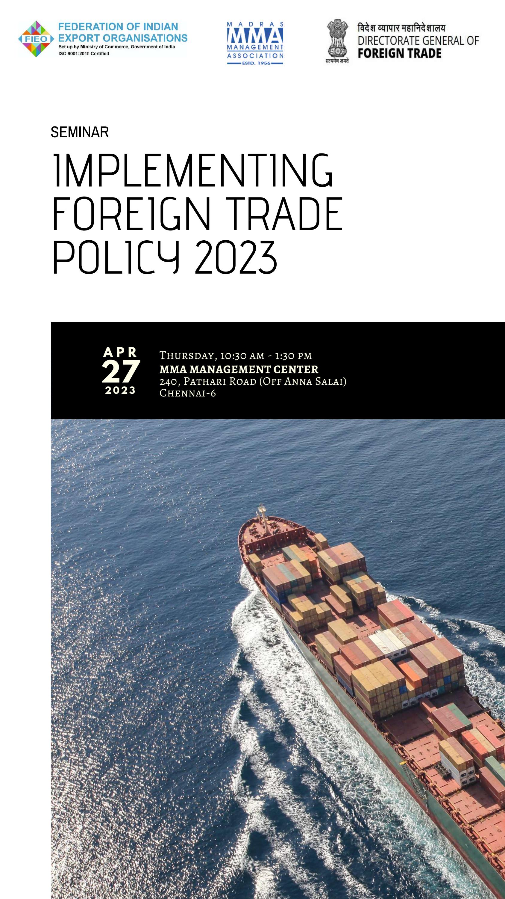 Foreign Trade Policy 2023 by Madras Management Association - Issuu