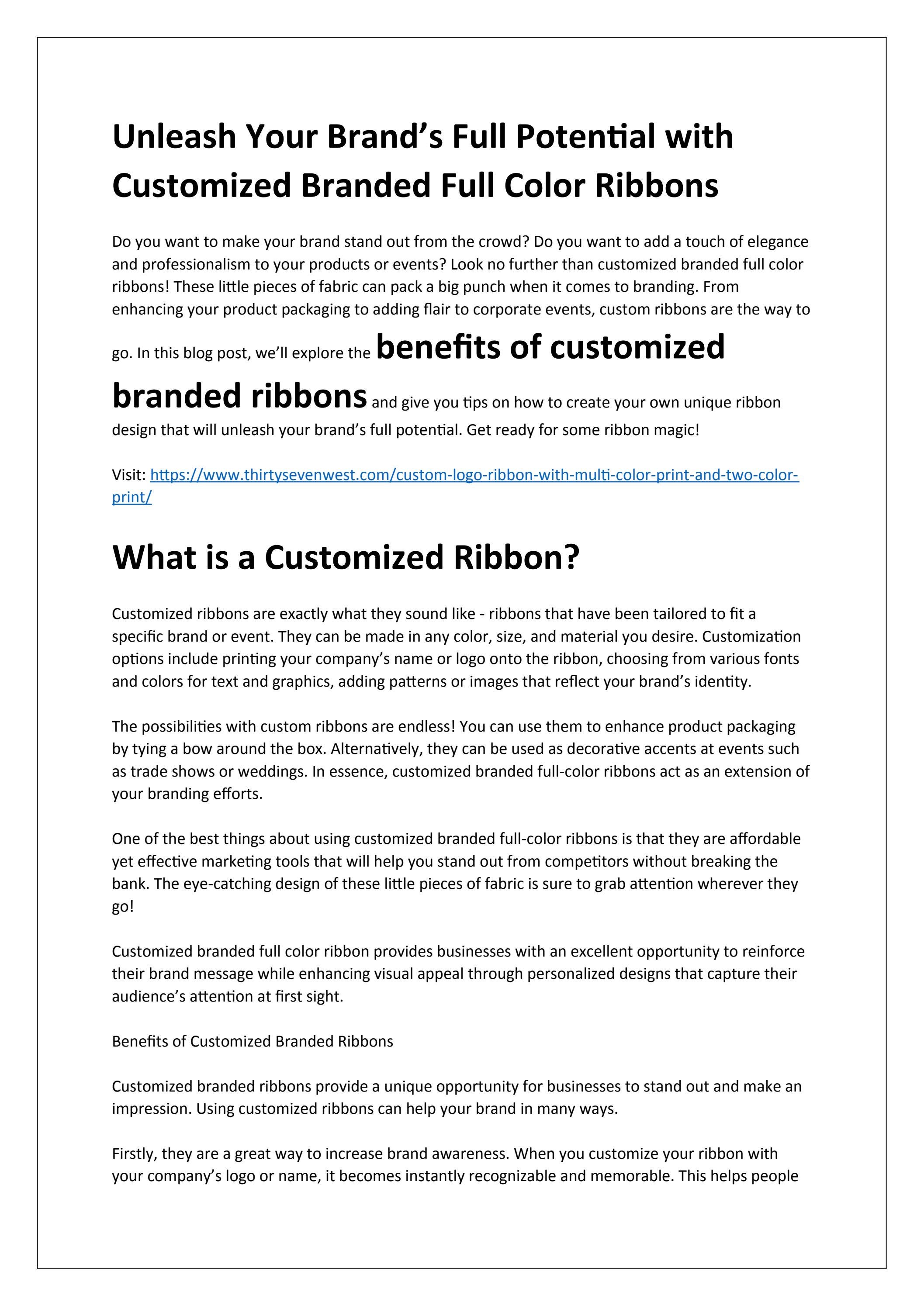 Unleash Your Brand's Full Potential with Customized Branded Full Color ...