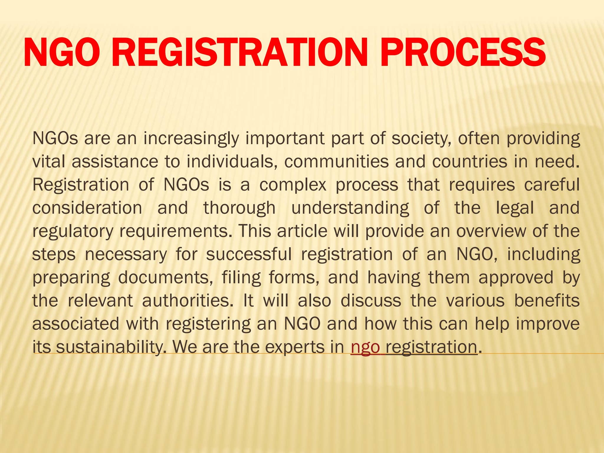 ngo registration online by ngo registration process - Issuu