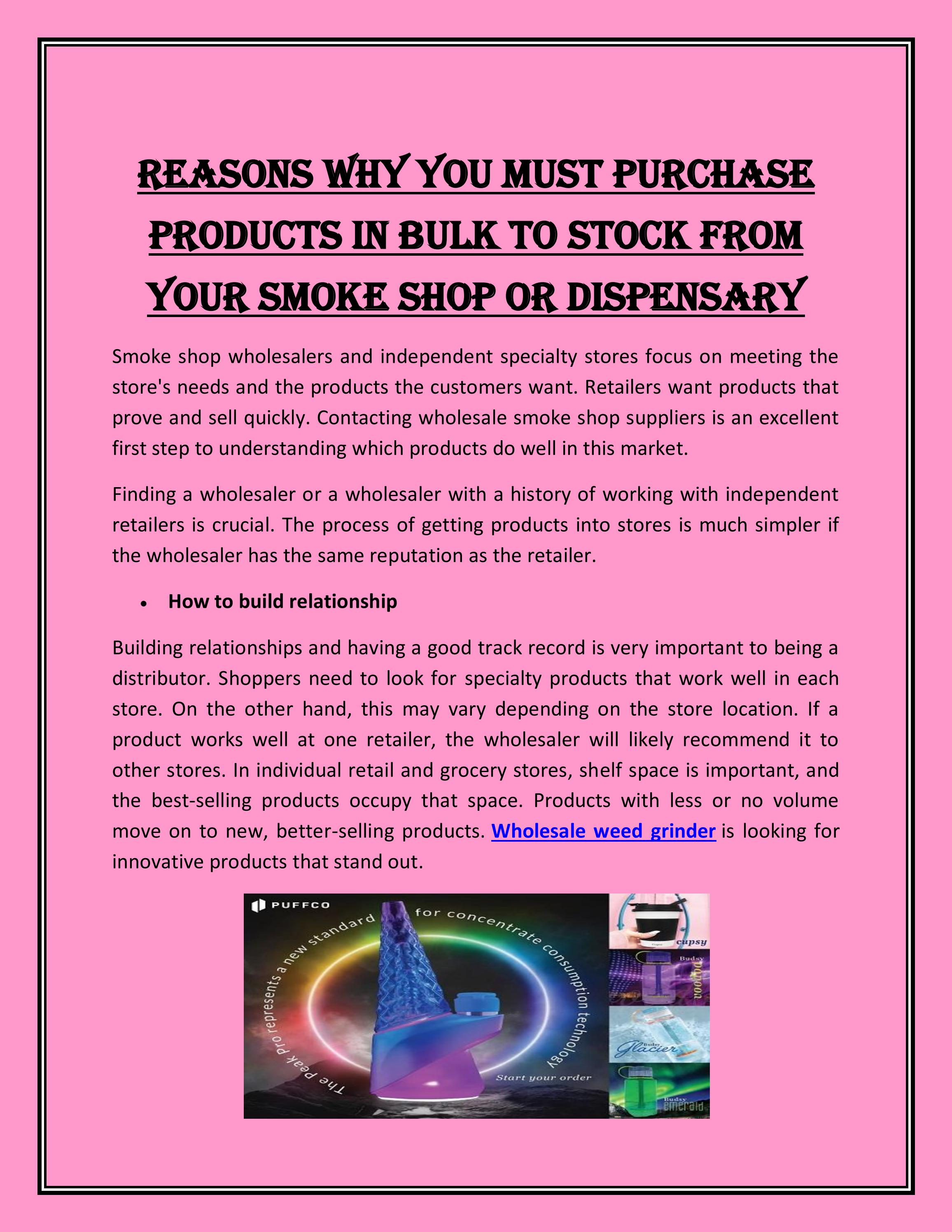 Reasons Why You Must Purchase Products In Bulk To Stock From Your Smoke reasons-why-you-must-purchase-products-in-bulk-to-stock-from-your-smoke