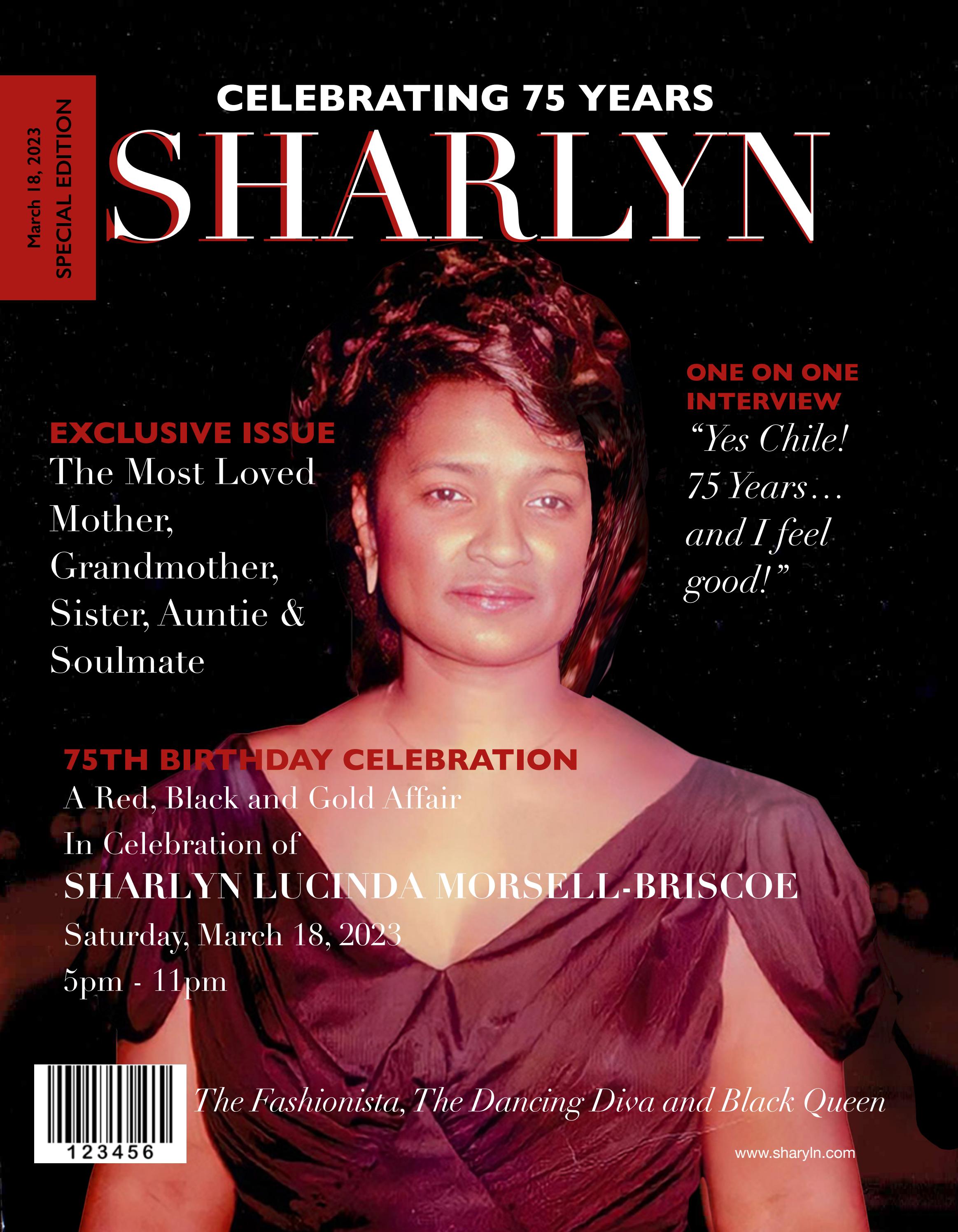 Celebrating 75 Years Sharlyn by brandidentitye - Issuu