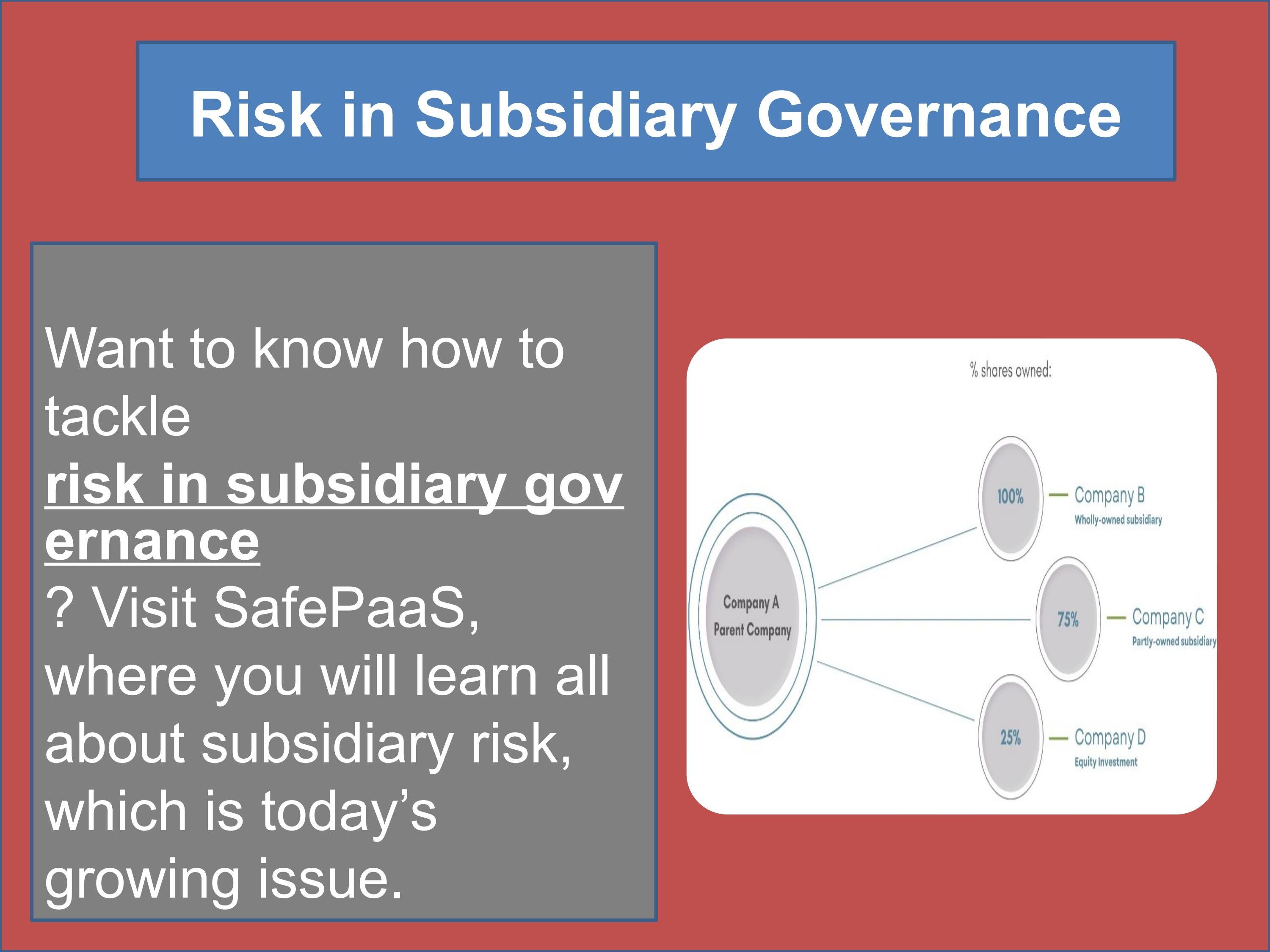 Risk in Subsidiary Governance by Safe PaaS - Issuu