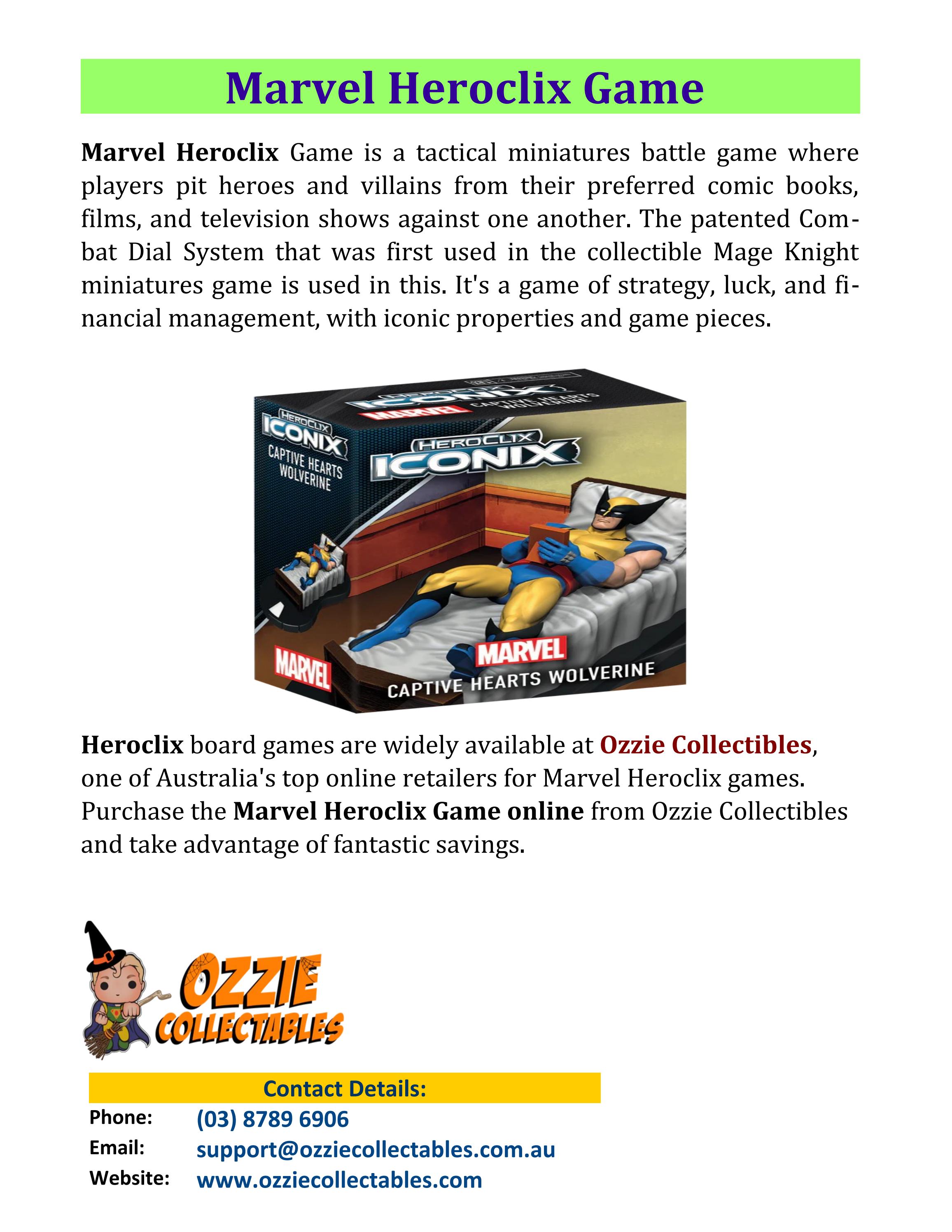 Marvel Heroclix Game Online by Ozzie Collectables - Issuu