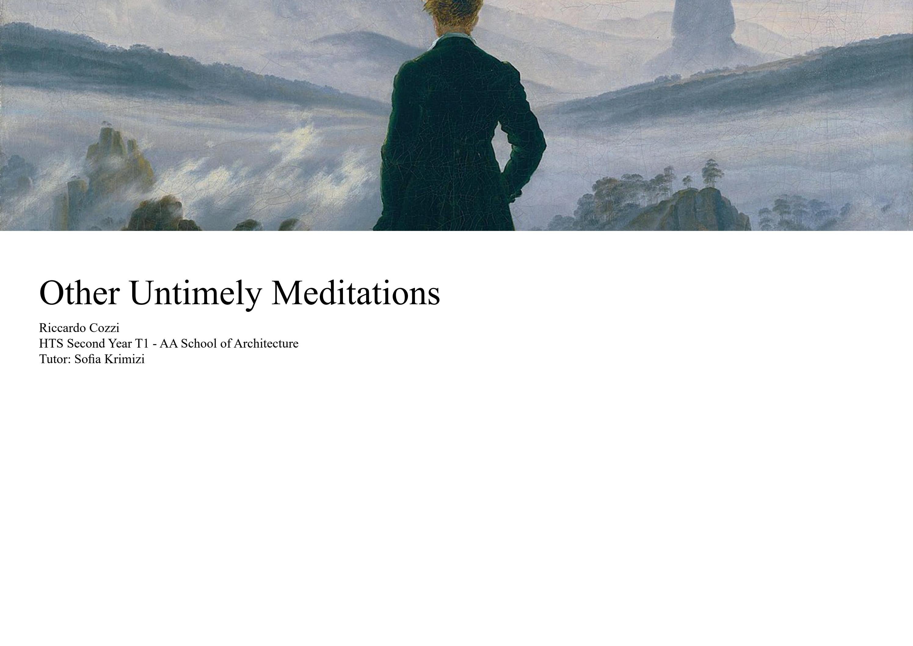 Riccardo Cozzi - 'Other Untimely Meditations' by AA School - Issuu