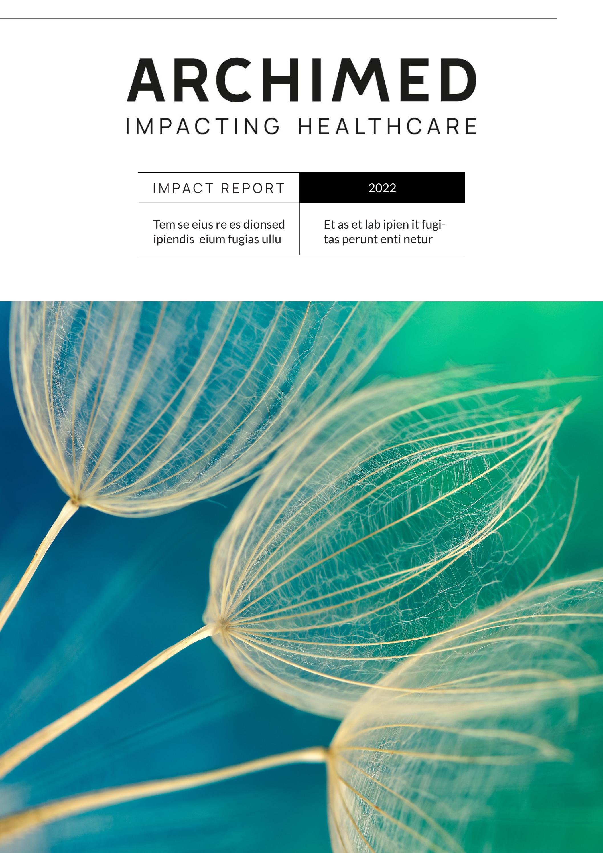 Archimed Impact Report 2022 _ artist impression version 2 by Jasper ...