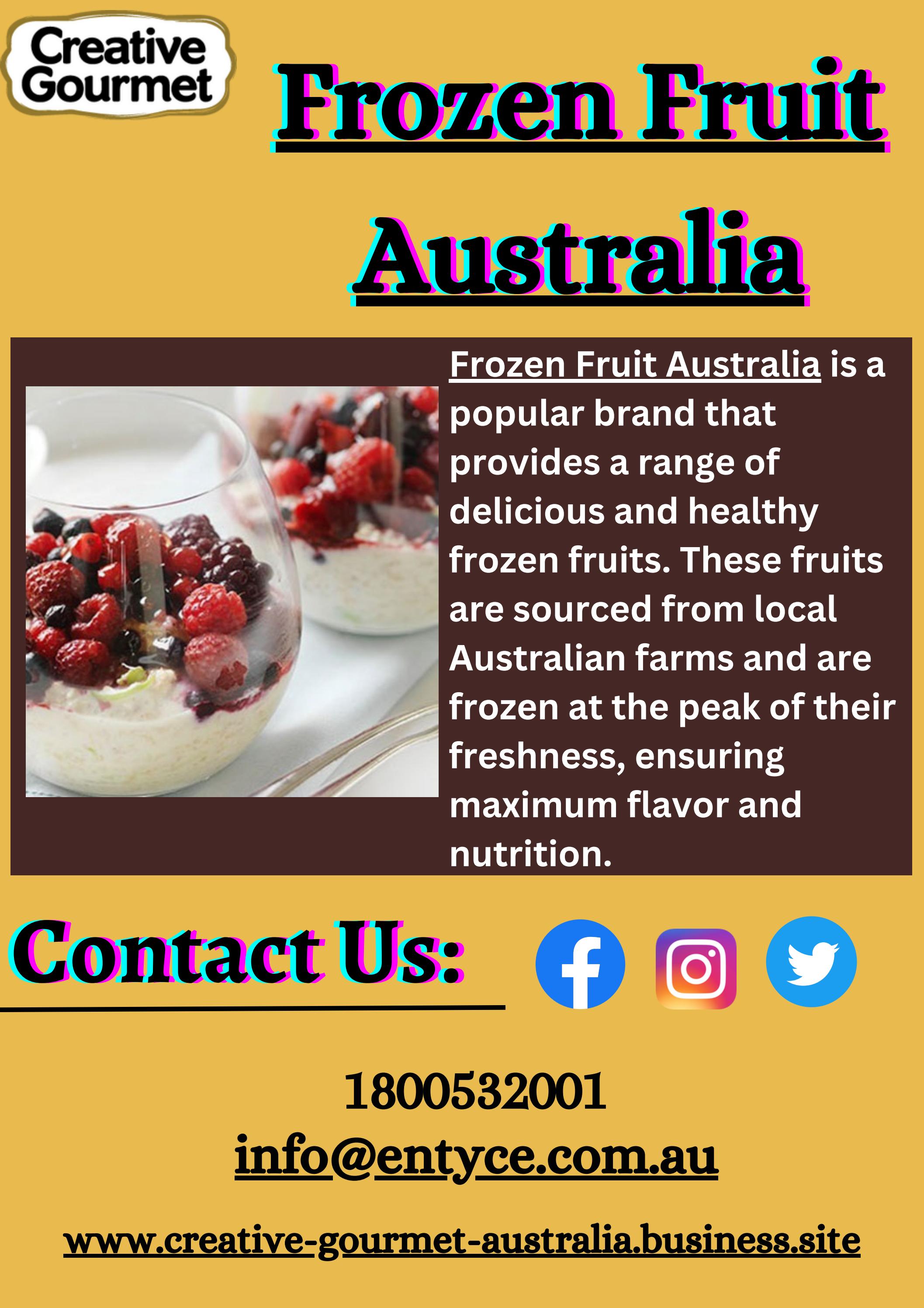 Frozen Fruit Australia by Creative Gourmet - Issuu