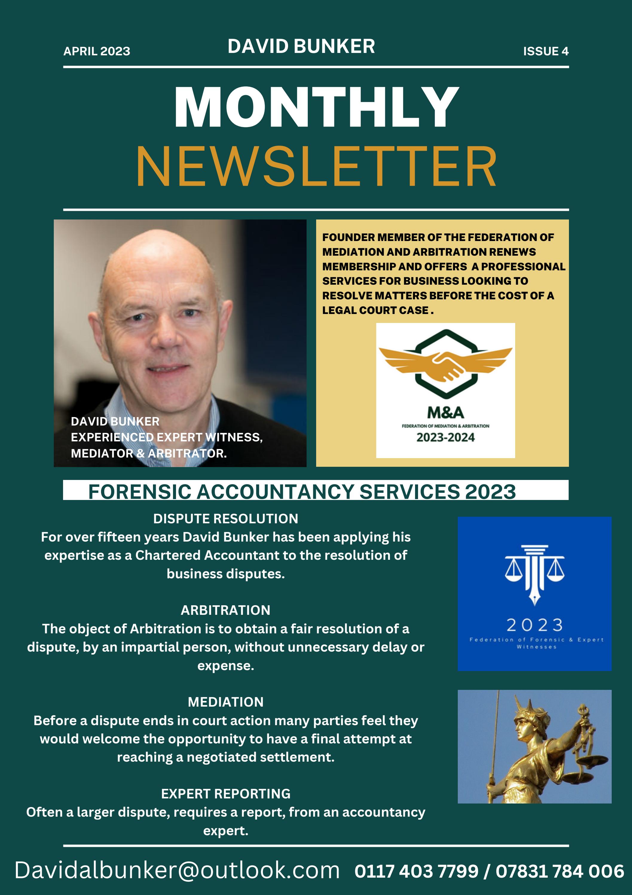 Bunker newsletter by Federation of Forensic and Expert Witnesses - Issuu