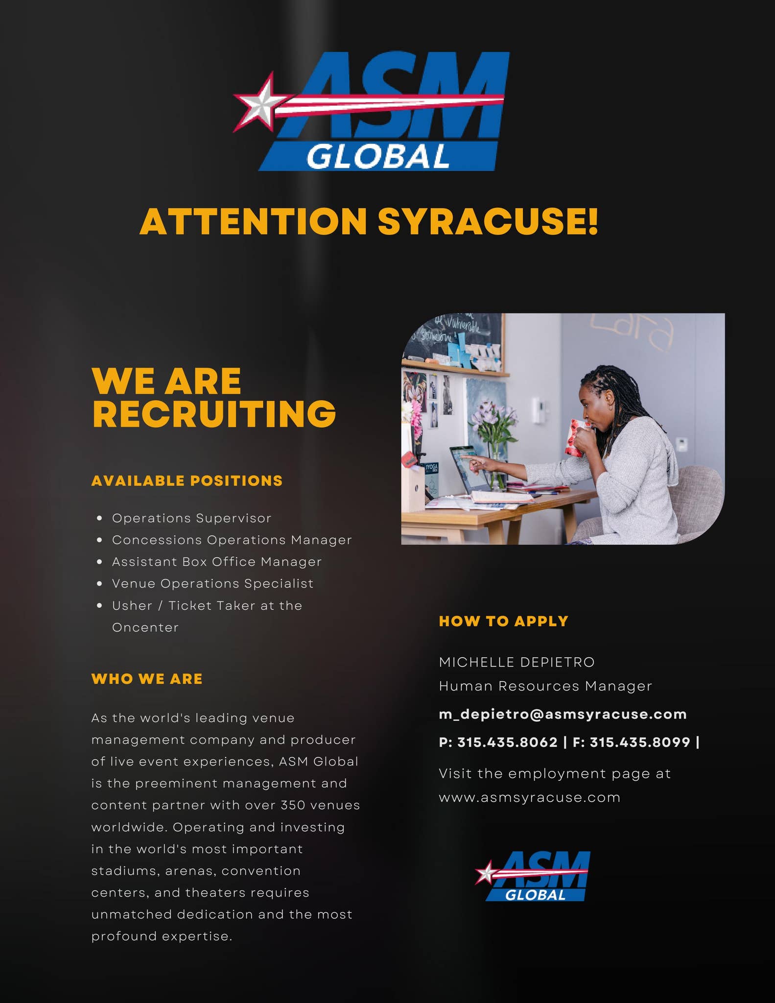 ASM Global Central New York Job Vacancies by Certify CNY - Issuu