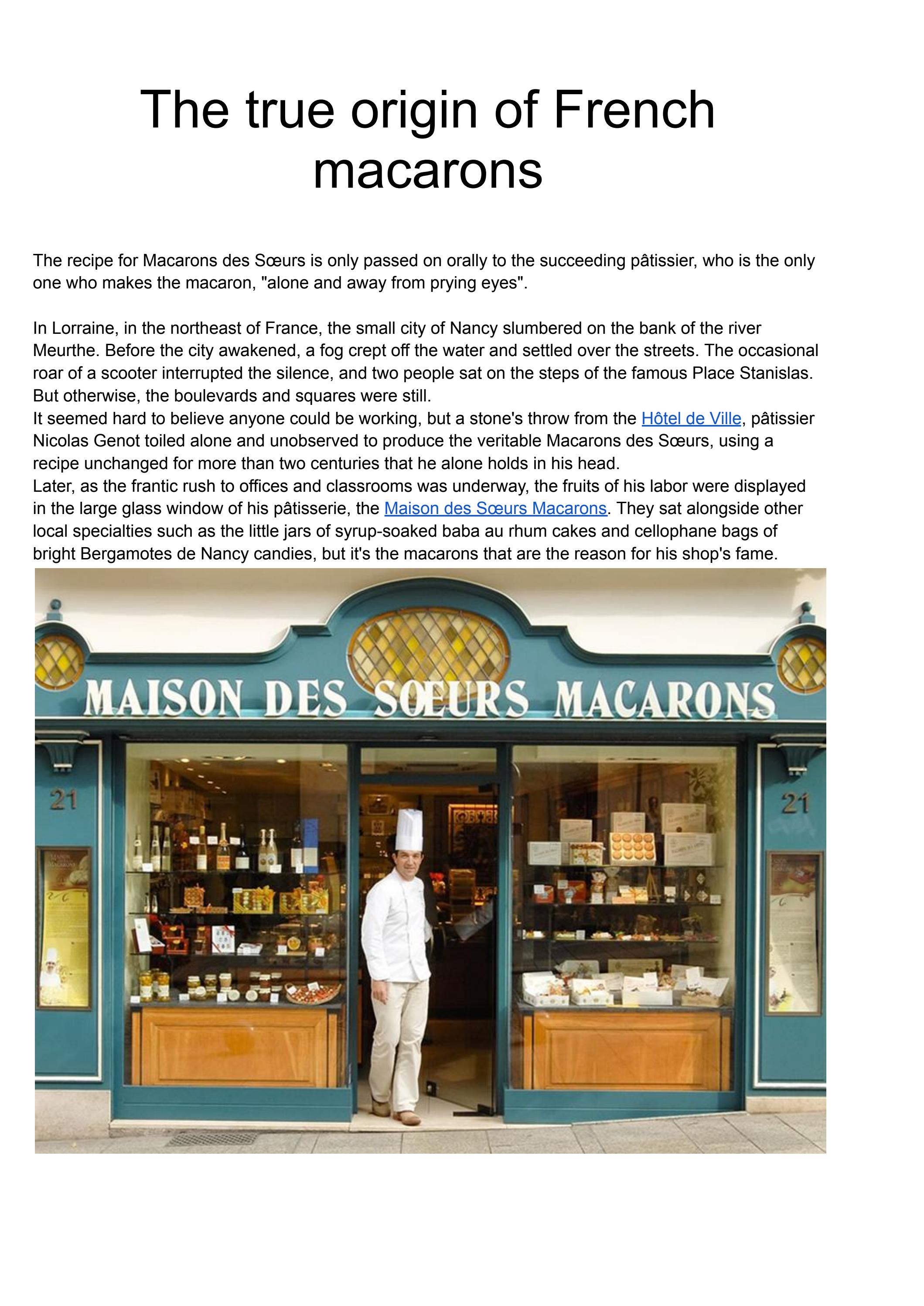 The true origin of French macarons by Shawn Mike - Issuu