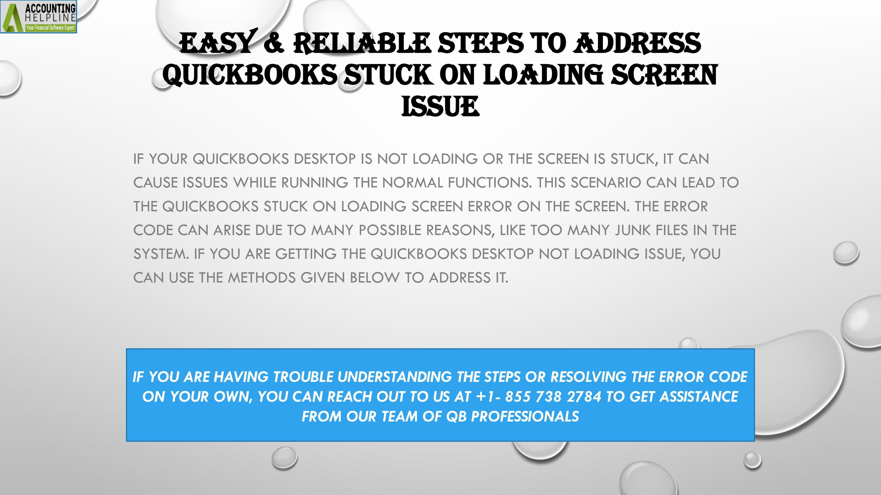 A proper guide to troubleshoot QuickBooks Stuck on Loading Screen issue ...