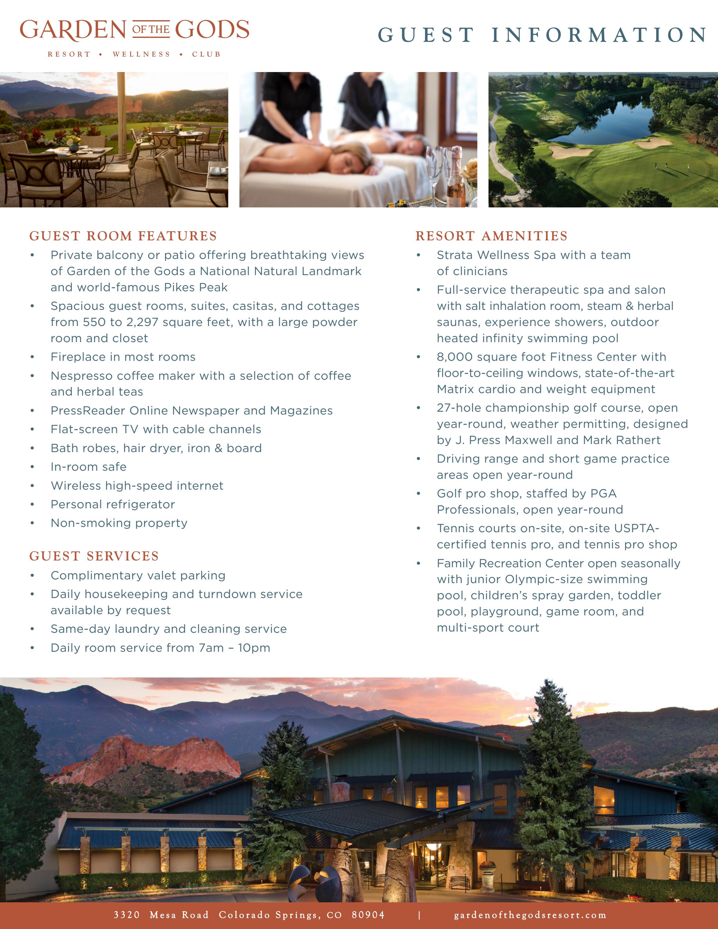 Resort Fact Sheet by gardenofthegodsresortandclub - Issuu