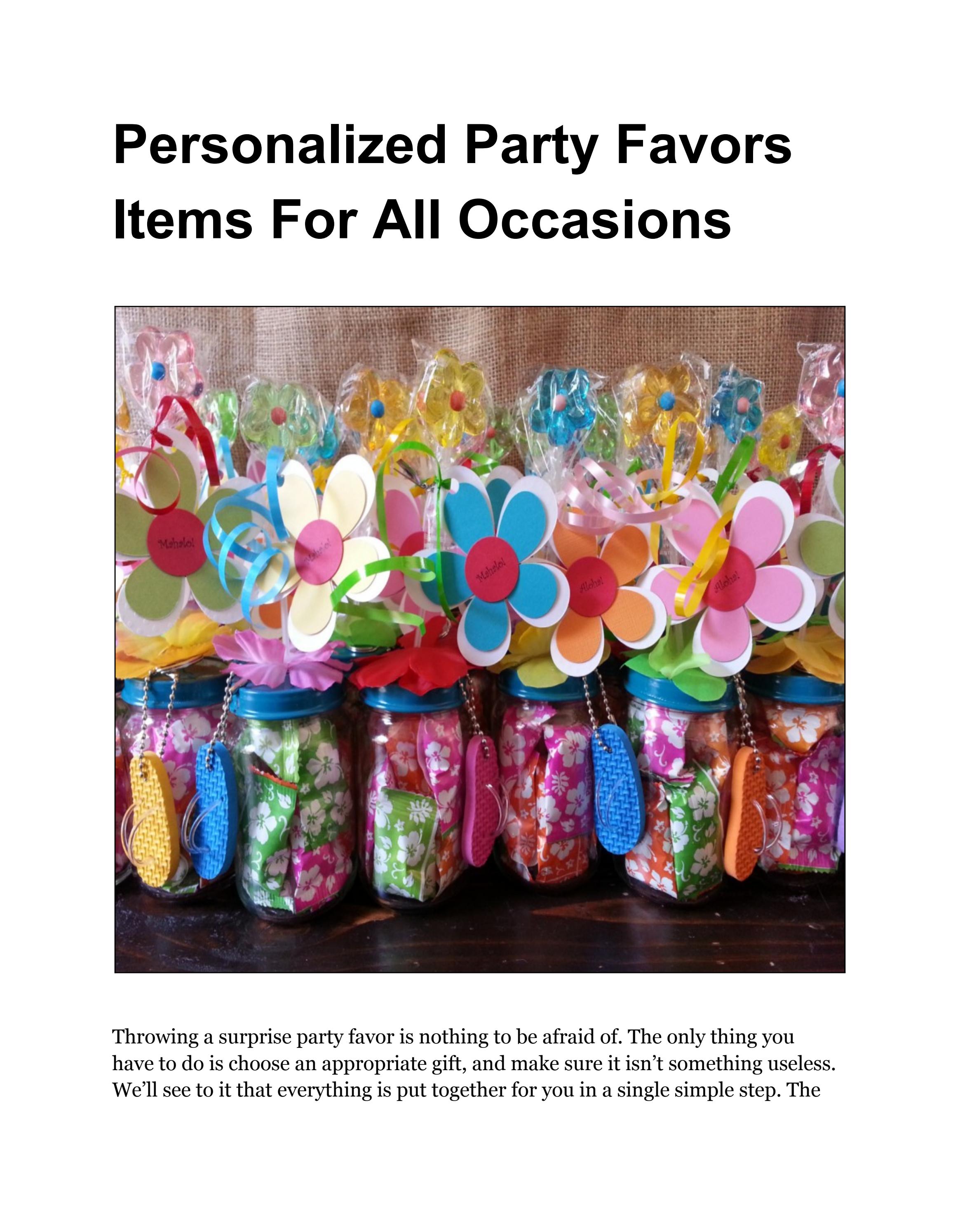 Items For Party Favors With Customization For All Occasions by All ...