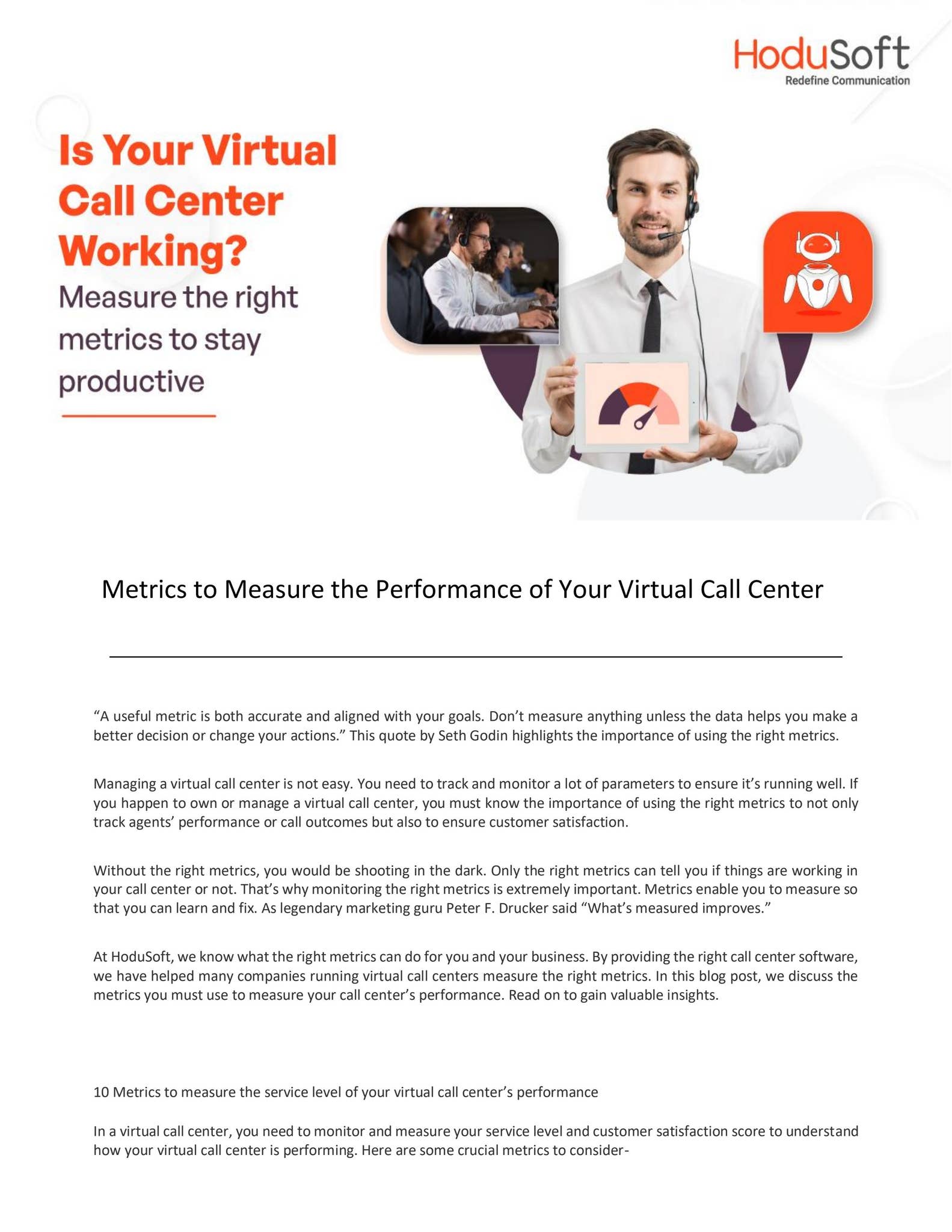 Metrics to Measure the Performance of Your Virtual Call Center by ...