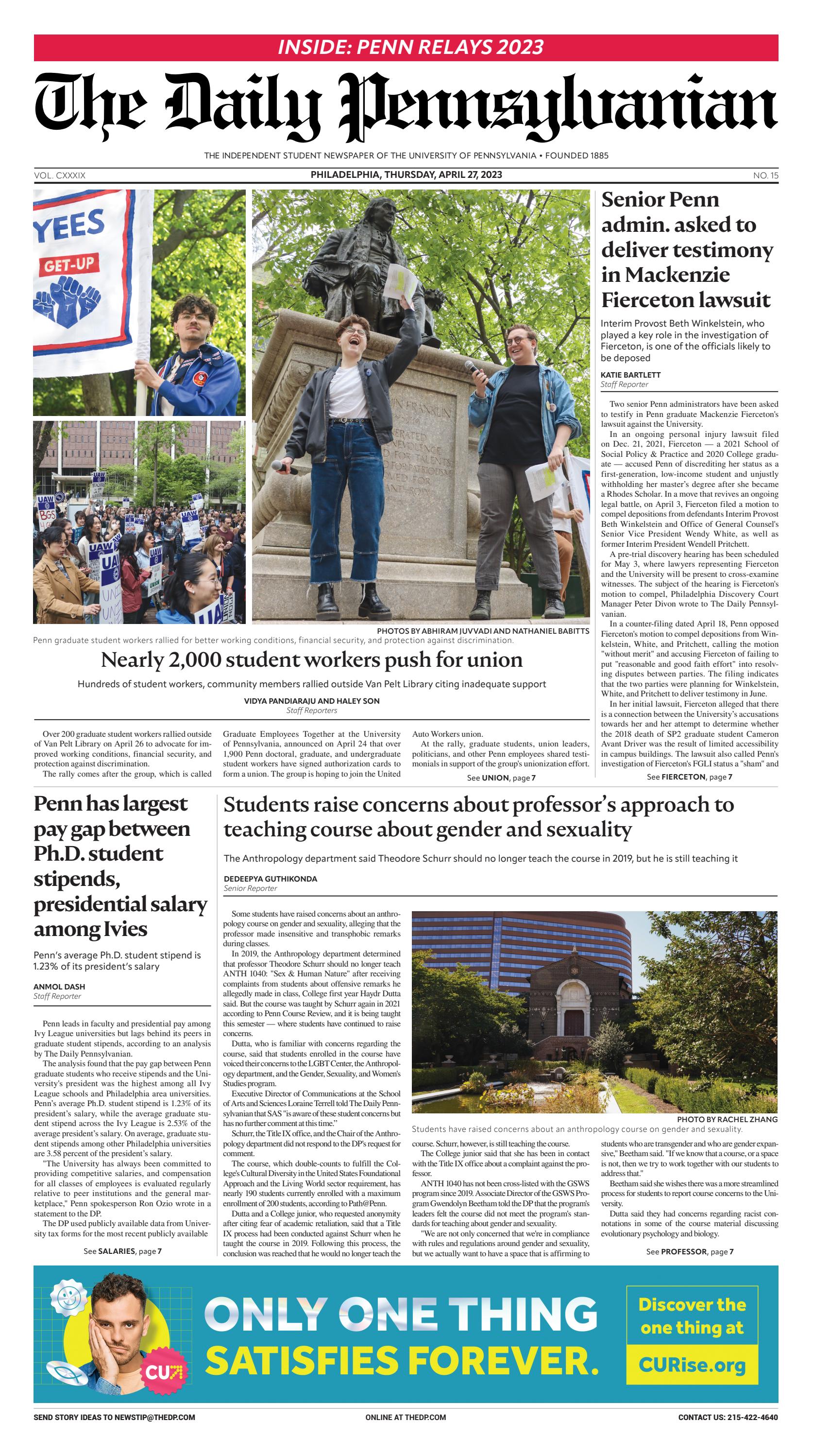 April 27, 2023 by The Daily Pennsylvanian - Issuu