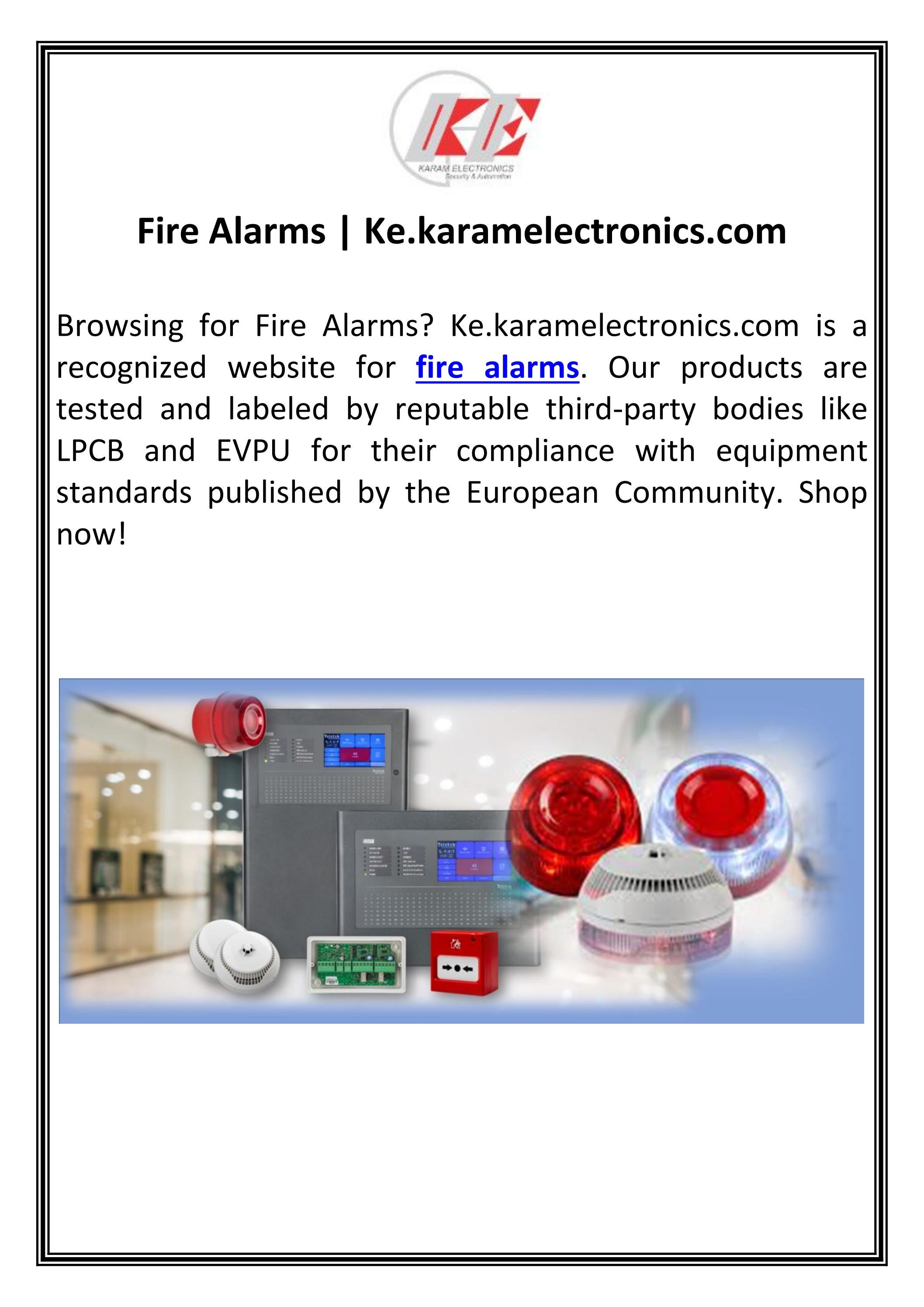 Fire Alarms | Ke.karamelectronics.com by Karam Electronics - Issuu