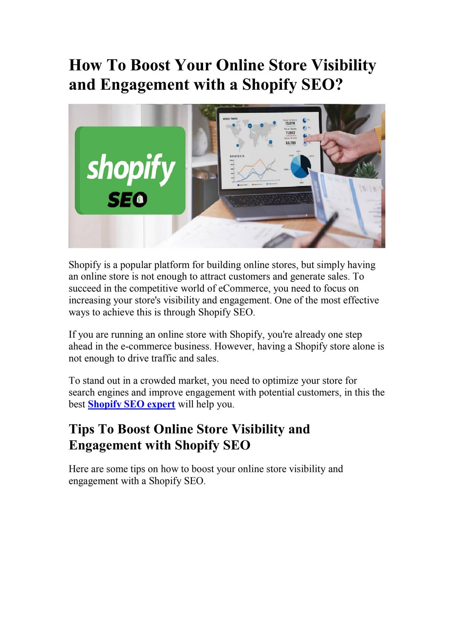 How To Boost Your Online Store Visibility and Engagement with a Shopify ...