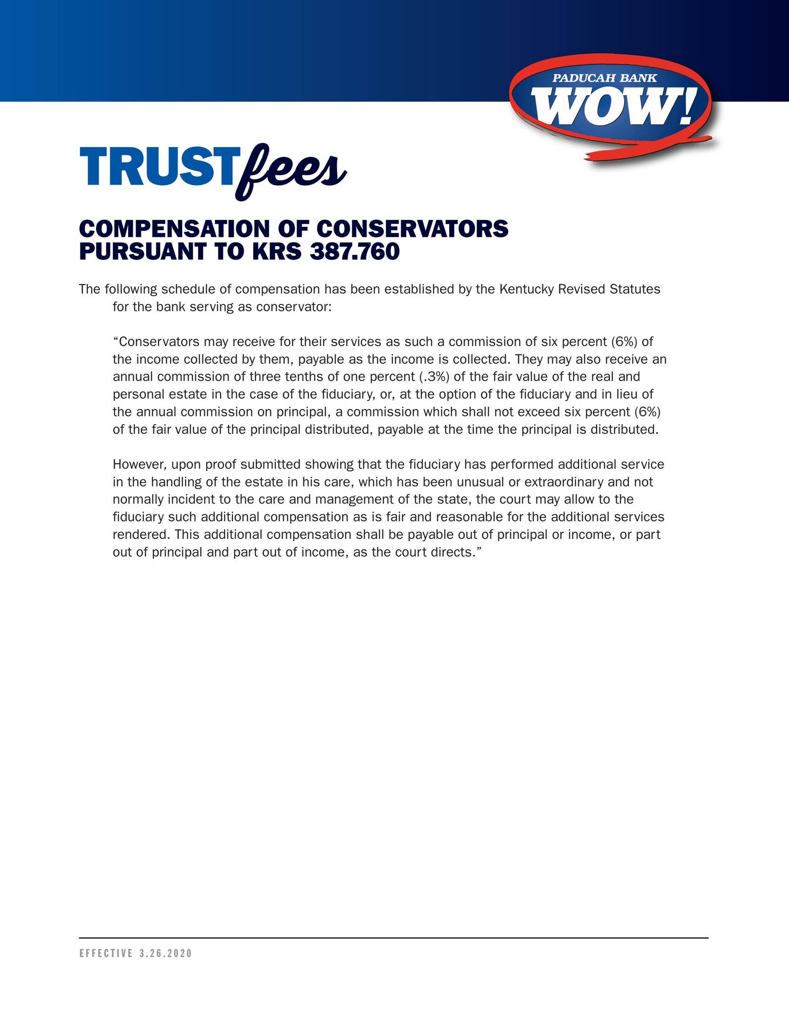 Trust- Conservators Account Handout by PaducahBank - Issuu