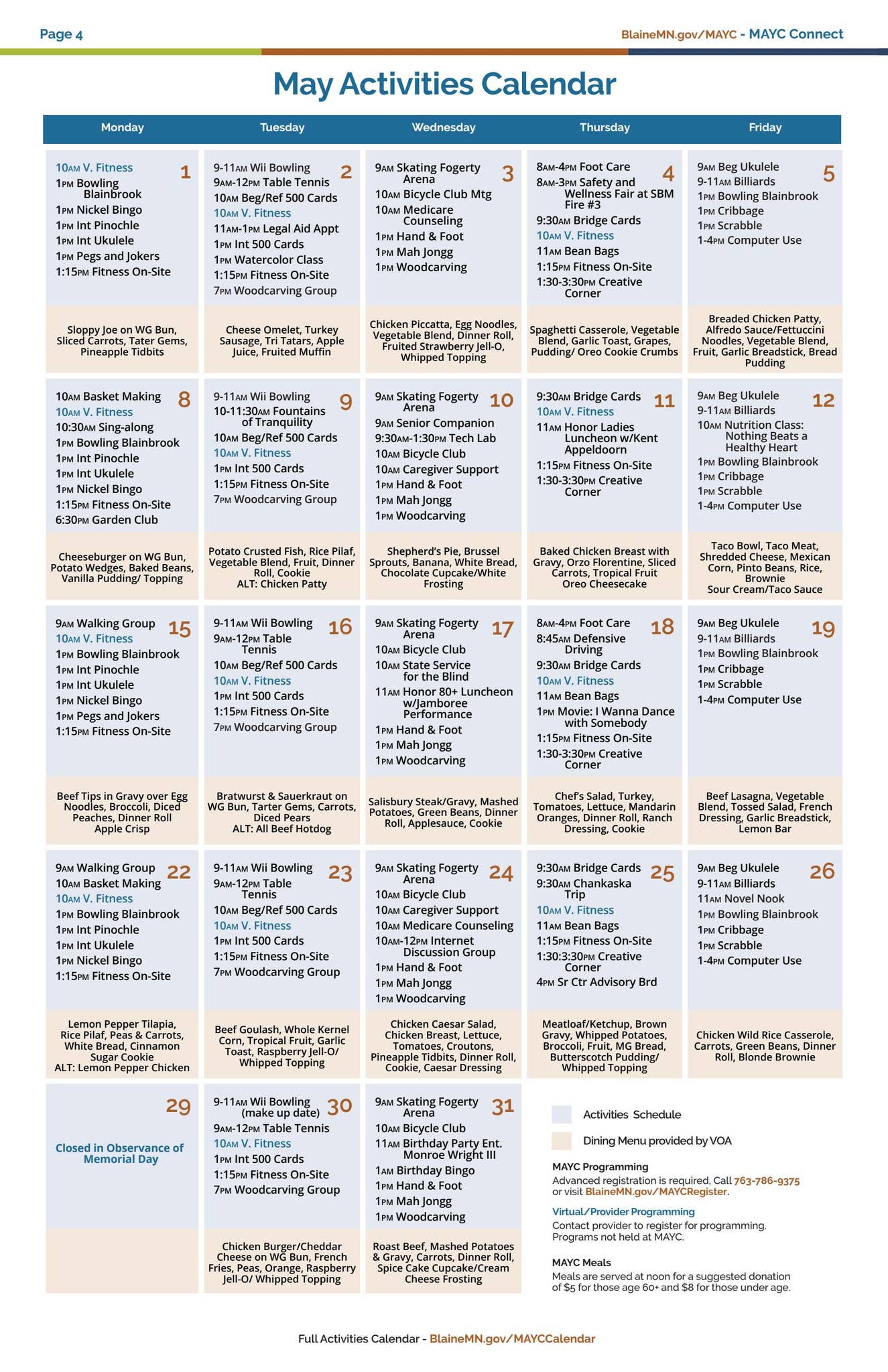 May 2023 - MAYC Calendar by City of Blaine - Issuu