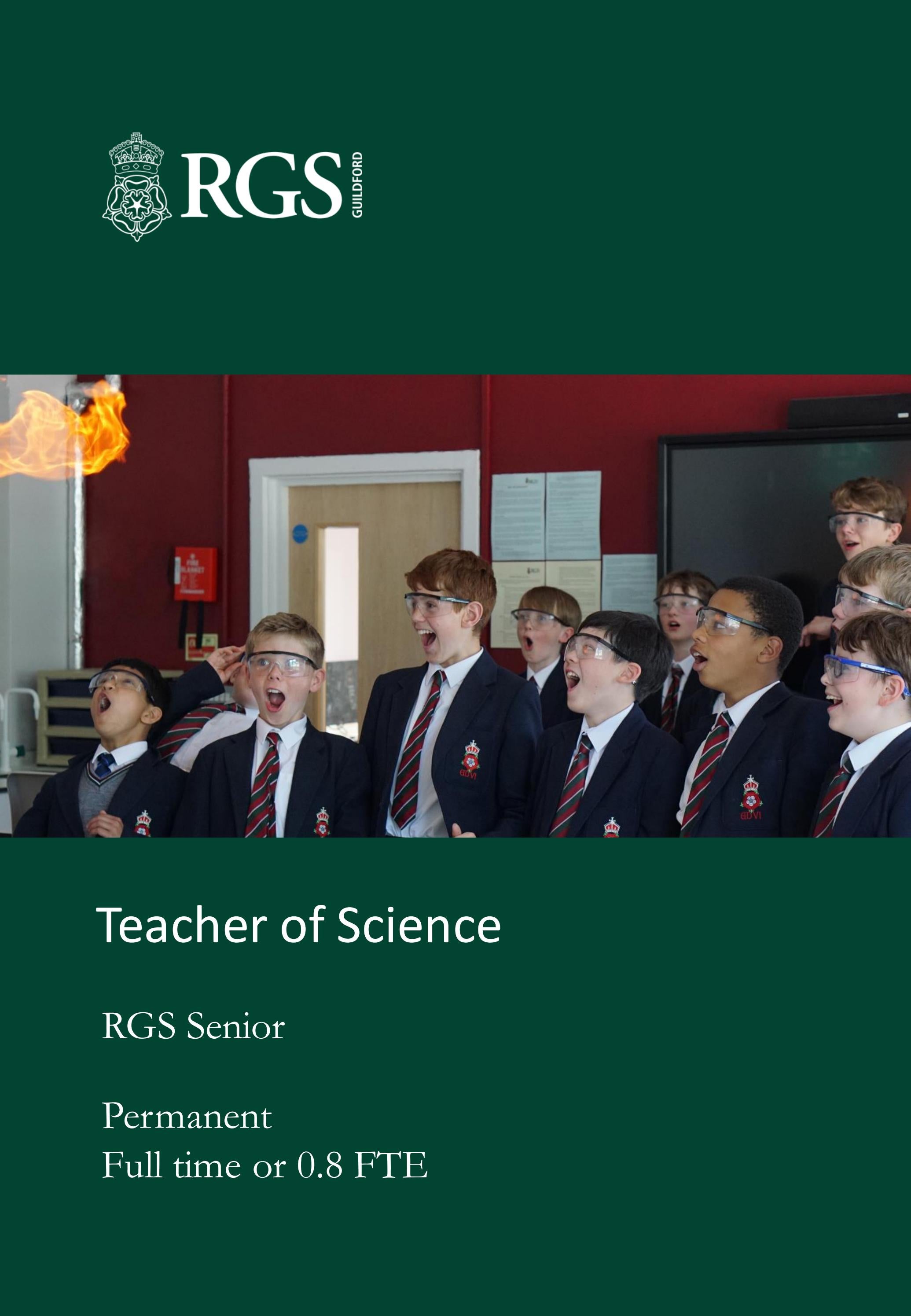 Teacher of Science - Recruitment Pack by RGS Guildford - Issuu