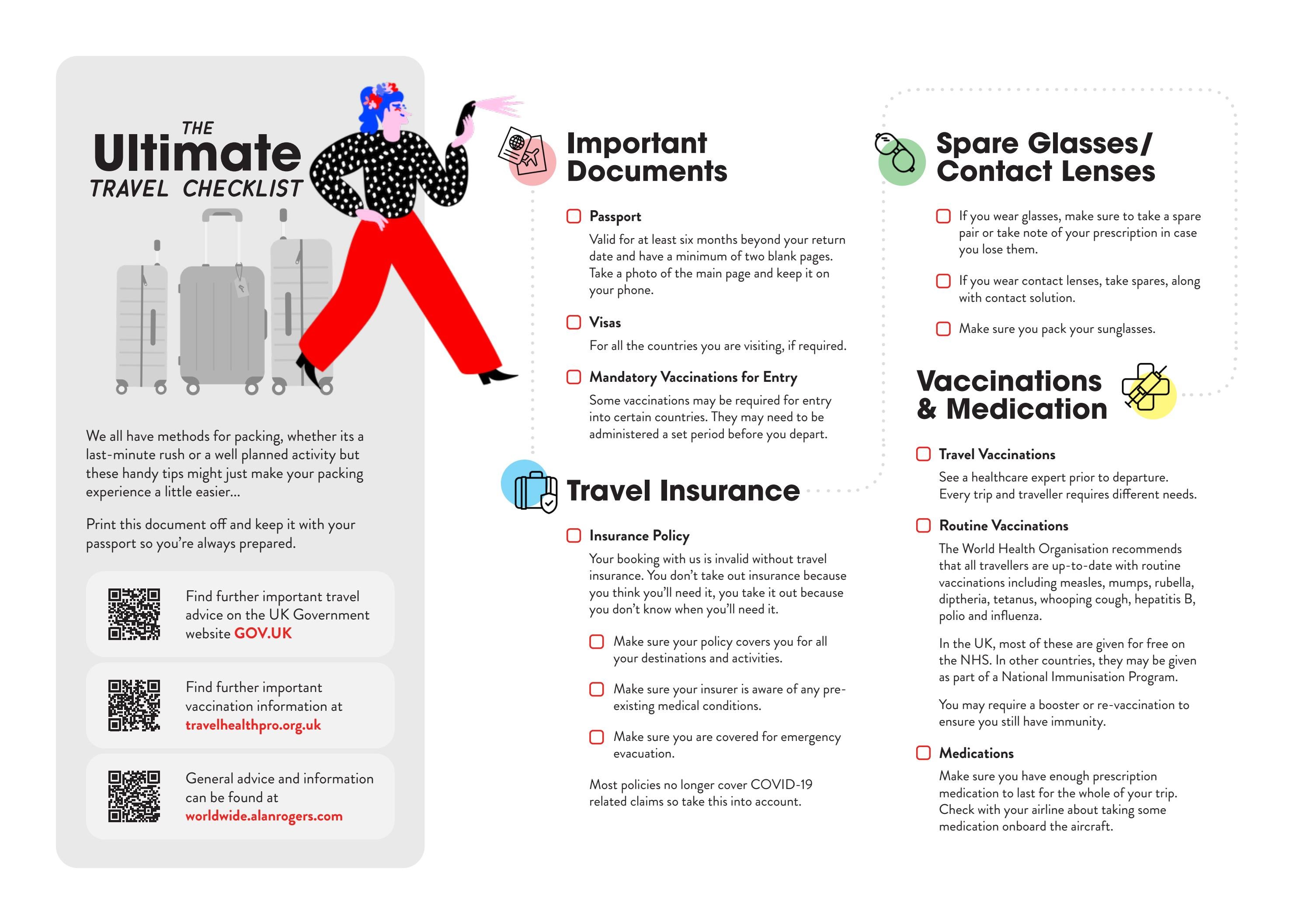 The Ultimate Travel Checklist by Alan Rogers Camping, Guides & Travel ...