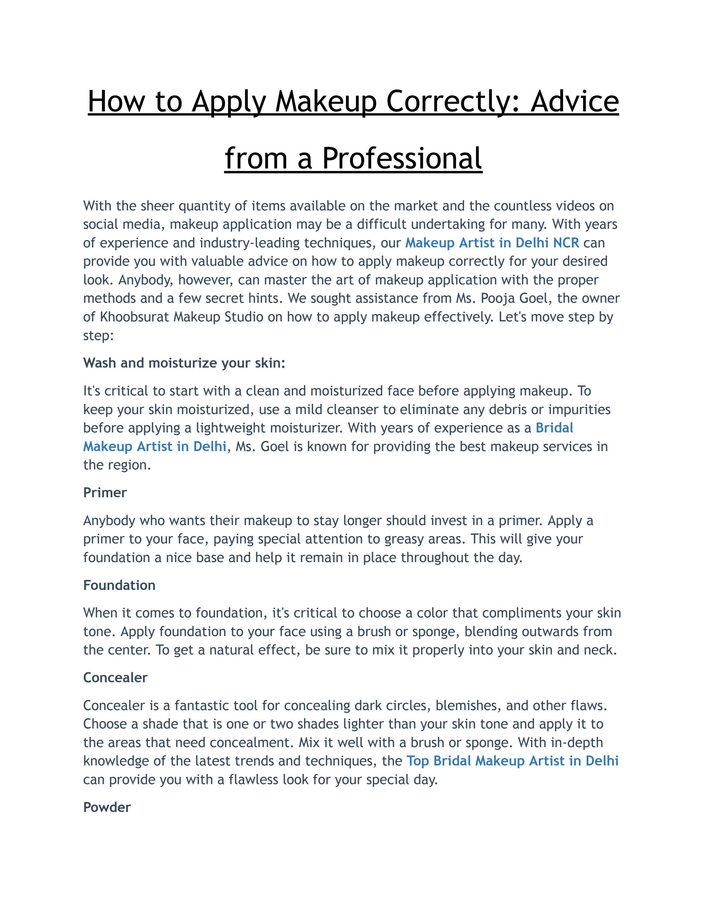 How to Apply Makeup Correctly: Advice from a Professional by Khoobsurat ...