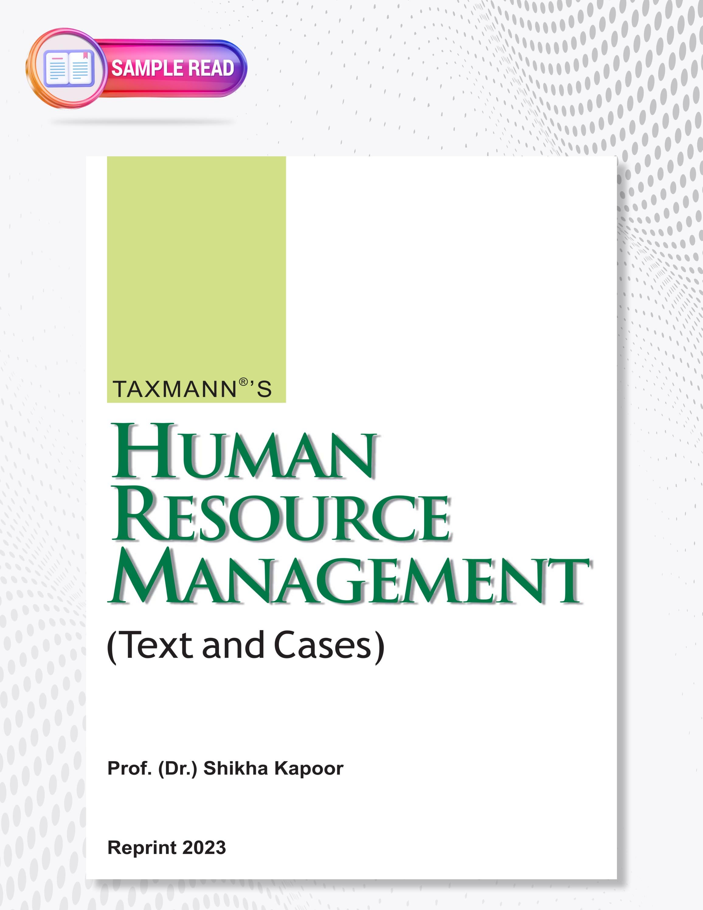 Taxmann 's Human Resource Management | Text and Cases by Taxmann - Issuu