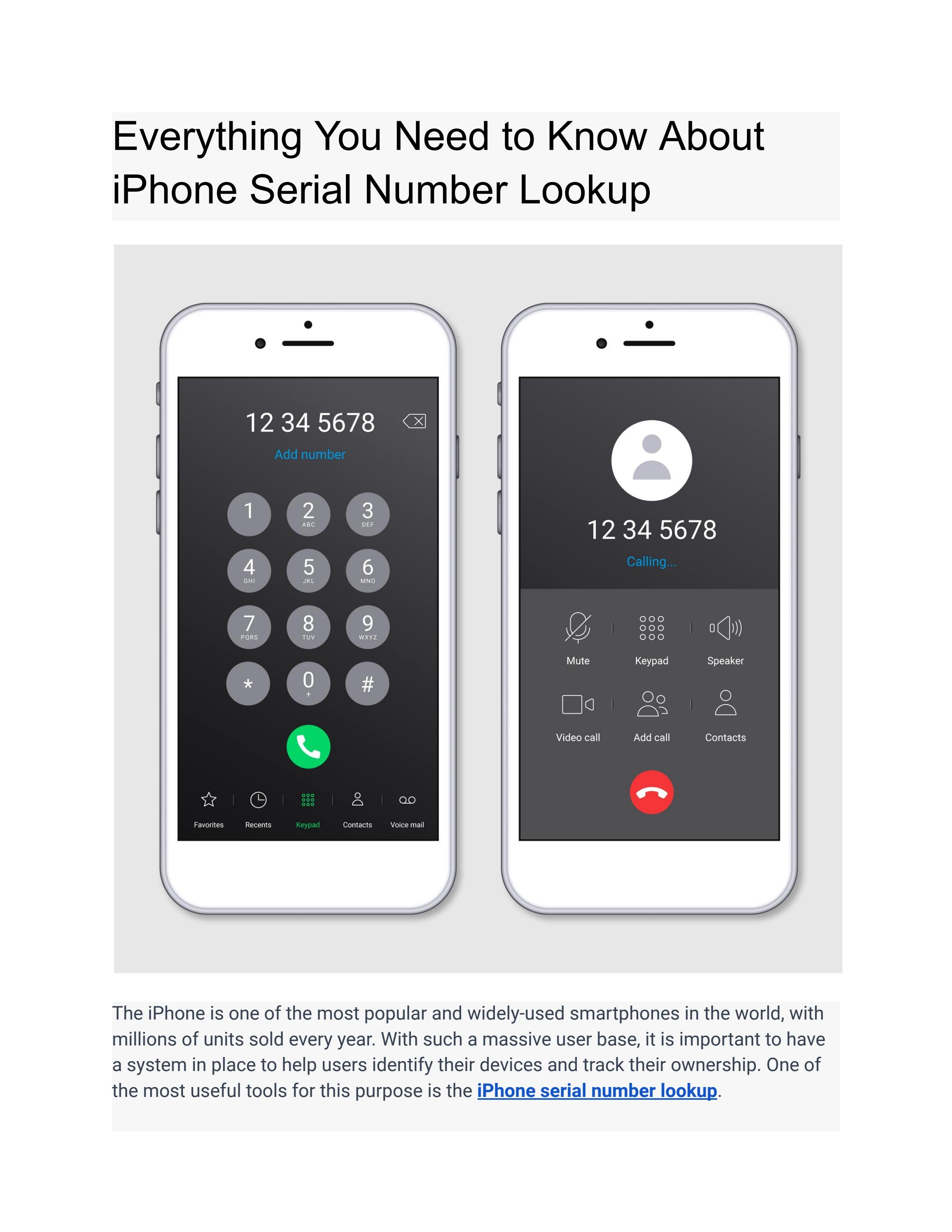 Everything You Need to Know About iPhone Serial Number Lookup by ...