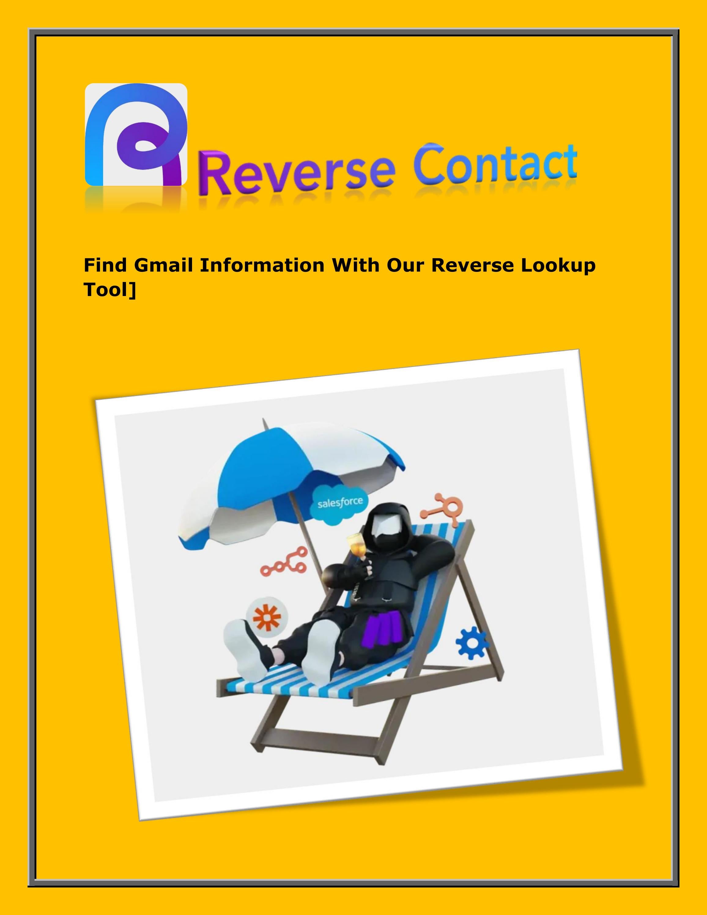 Find Gmail Information With Our Reverse Lookup Tool by Reverse Contact ...
