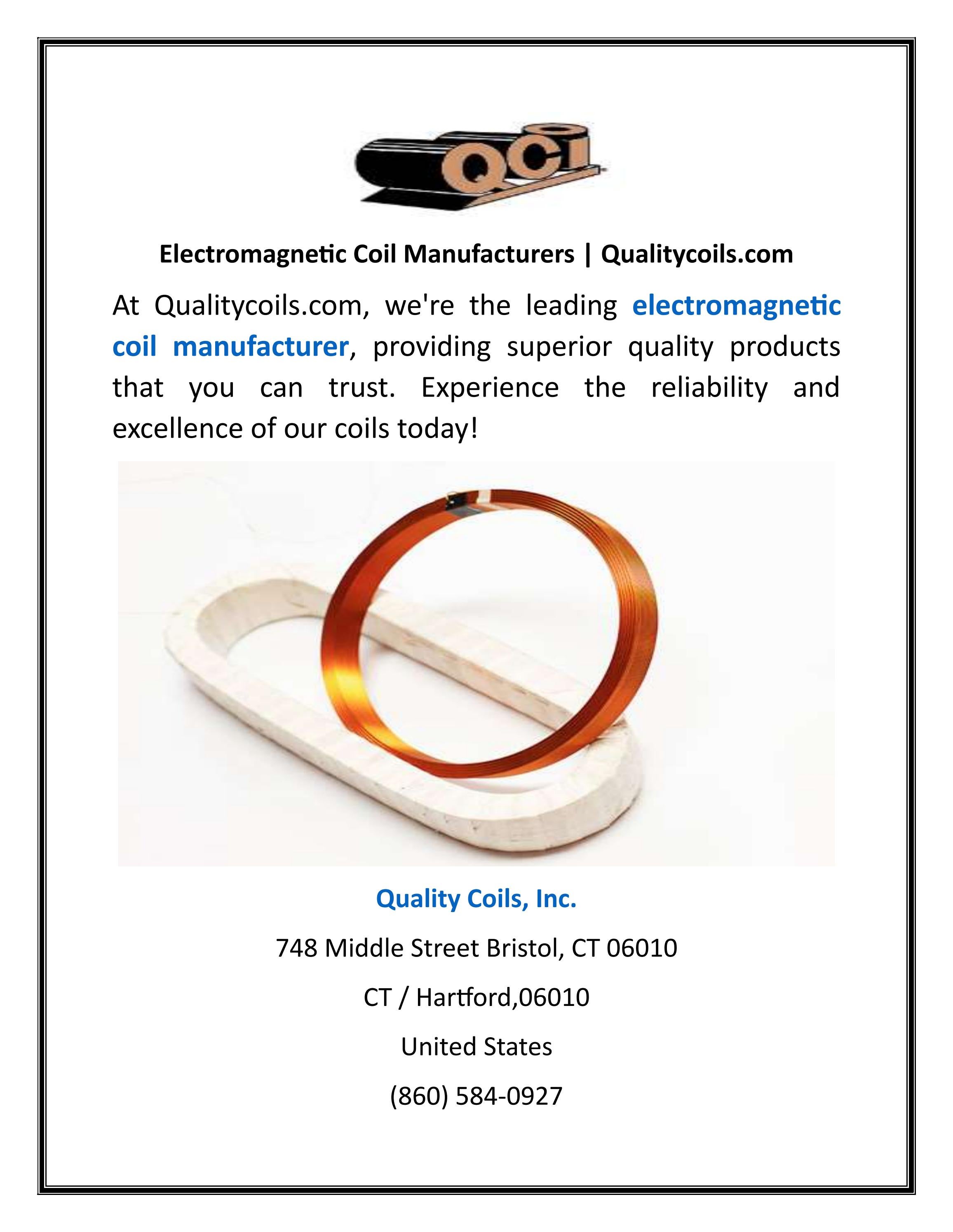 Electromagnetic Coil Manufacturers | Qualitycoils.com by Quality Coils ...