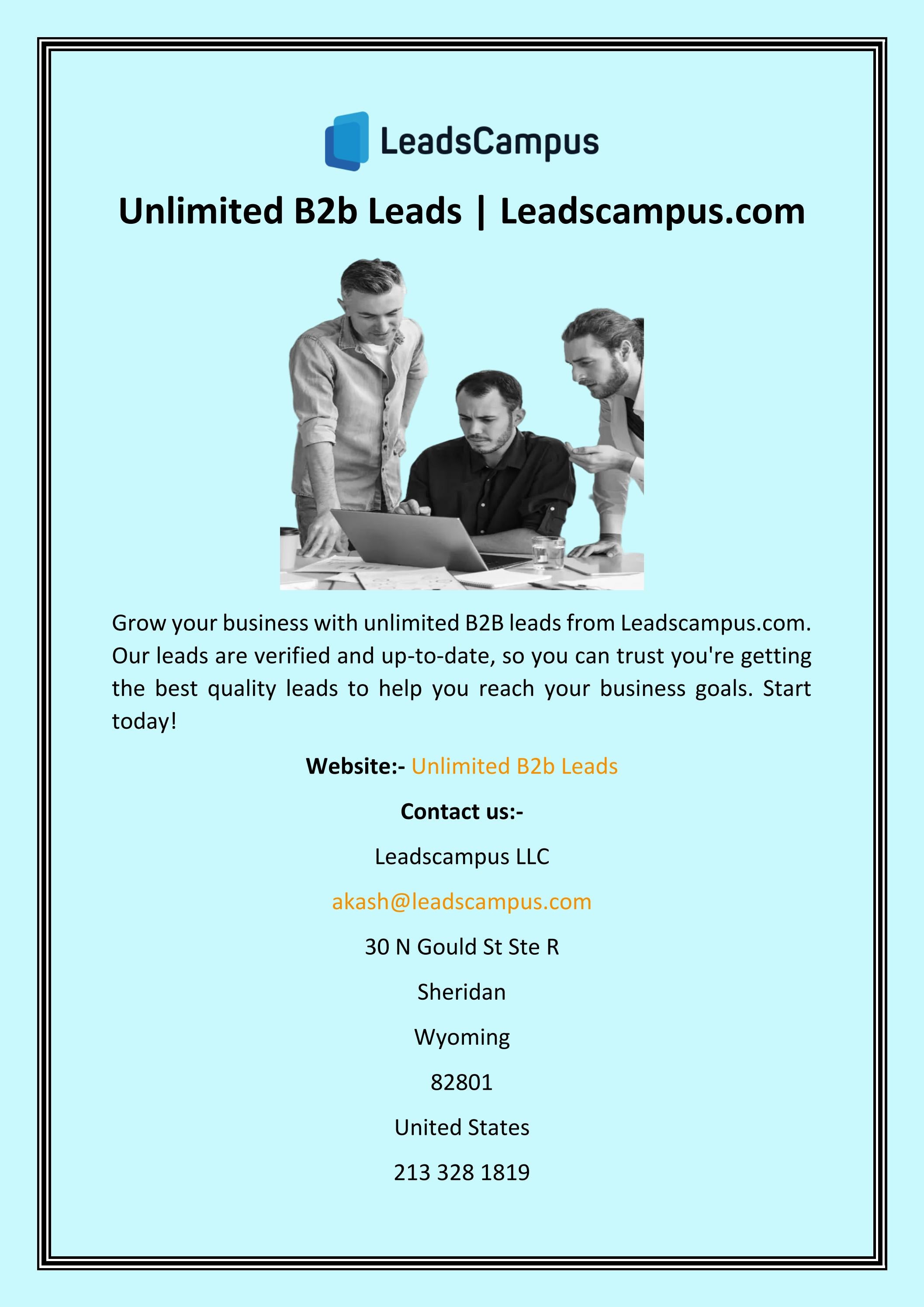 Unlimited B2b Leads | Leadscampus.com by Leadscampus LLC - Issuu