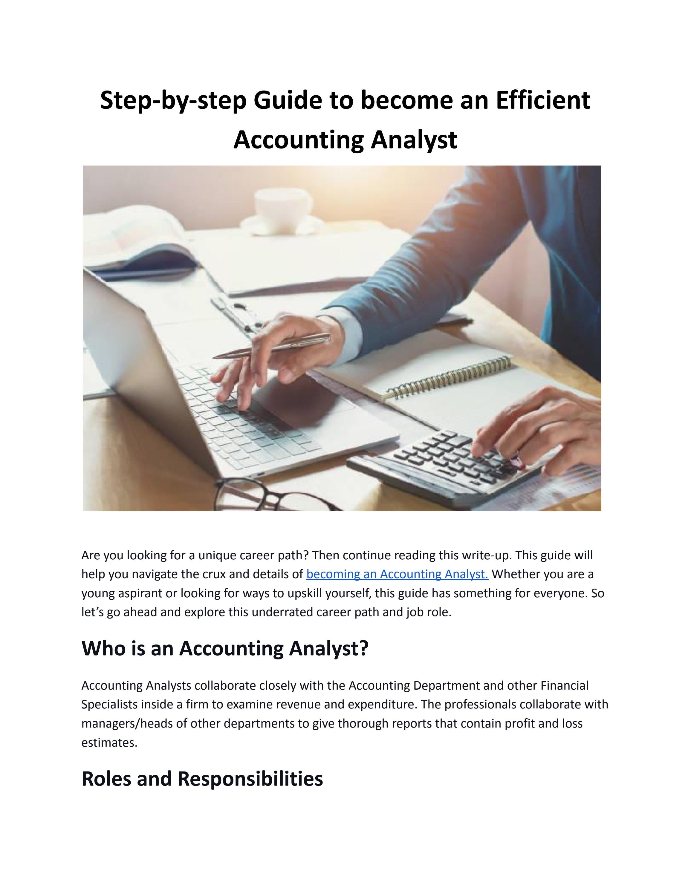 Step By Step Guide To Become An Efficient Accounting Analyst By Careervira Community Issuu 
