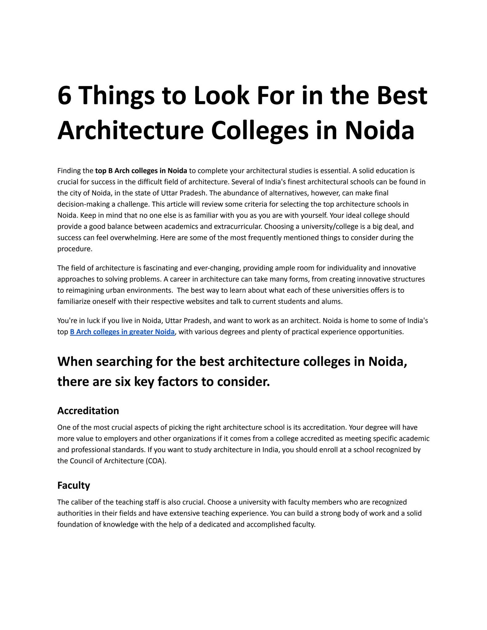 6 Things to Look For in the Best Architecture Colleges in Noida by ...