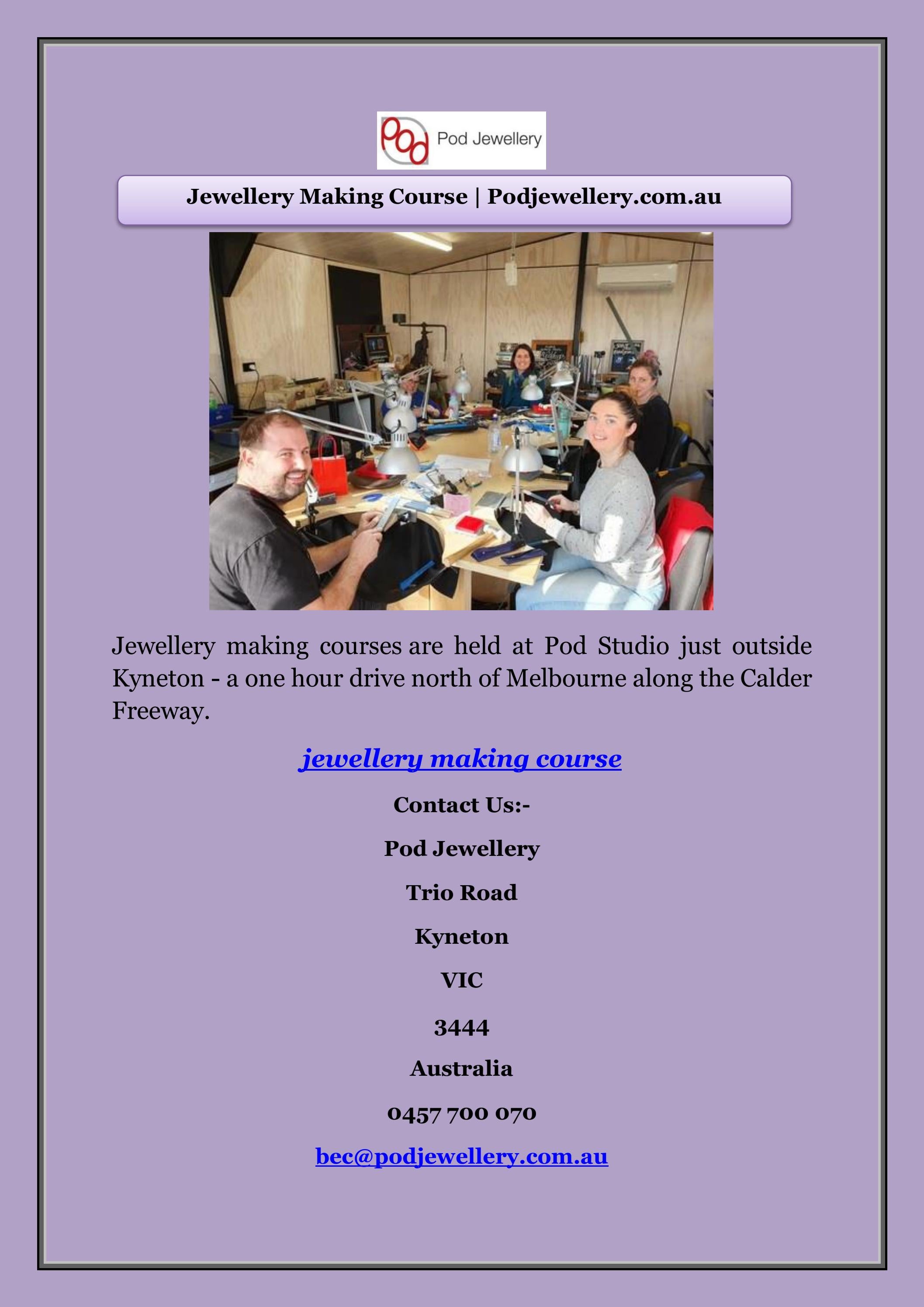 Jewellery Making Course | Podjewellery.com.au by podjewellery1 - Issuu