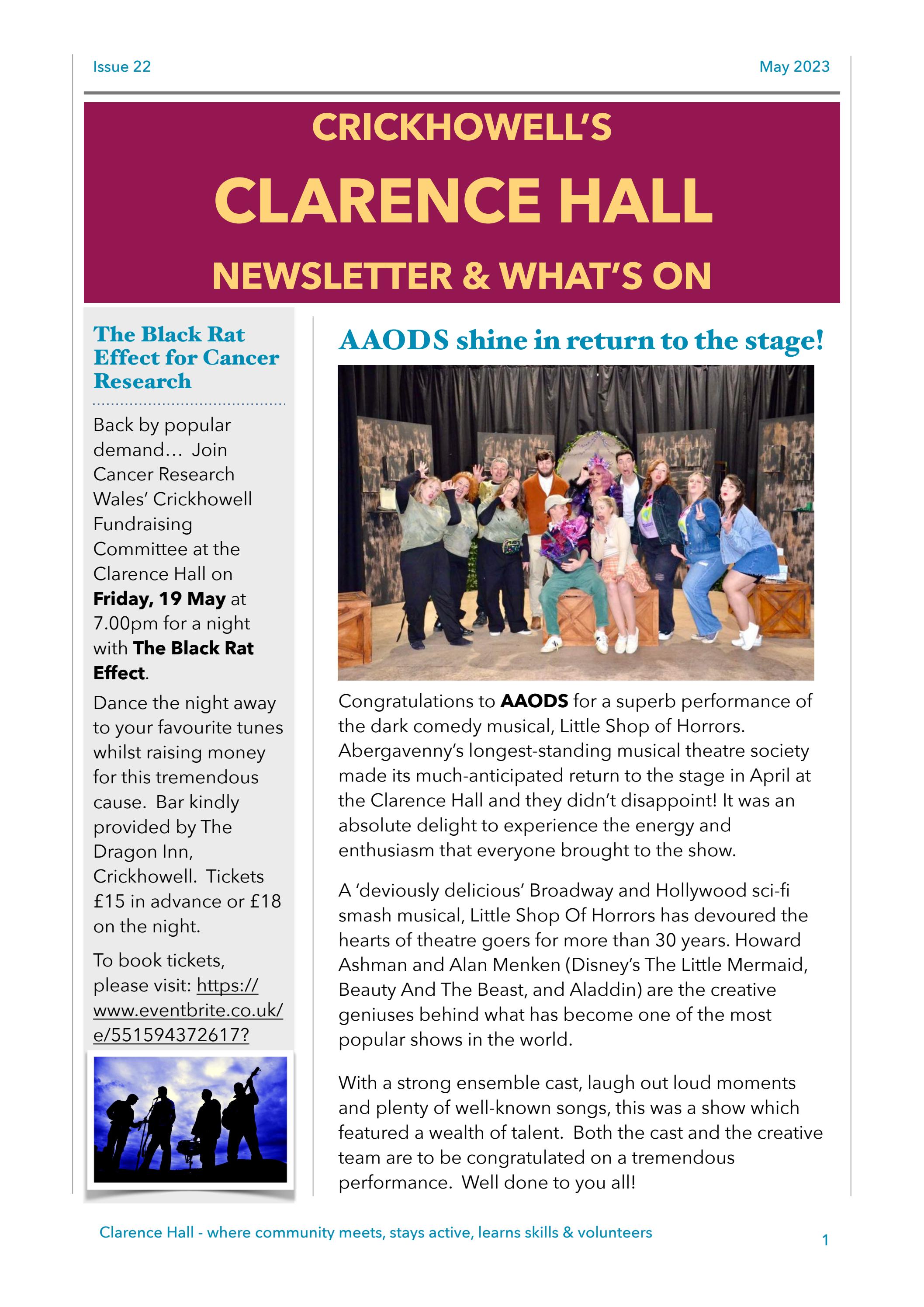 Clarence Hall Newsletter Issue 22, May 2023 by ClarenceHall - Issuu