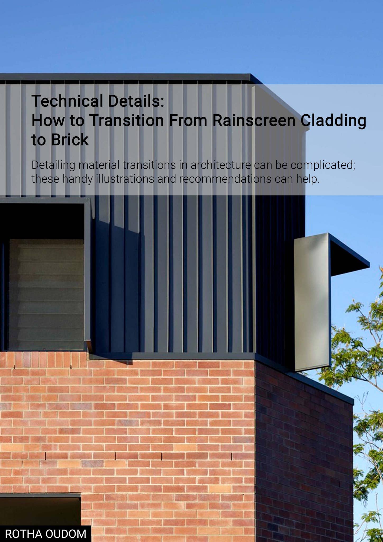 Technical Details: How to Transition From Rainscreen Cladding to Brick ...