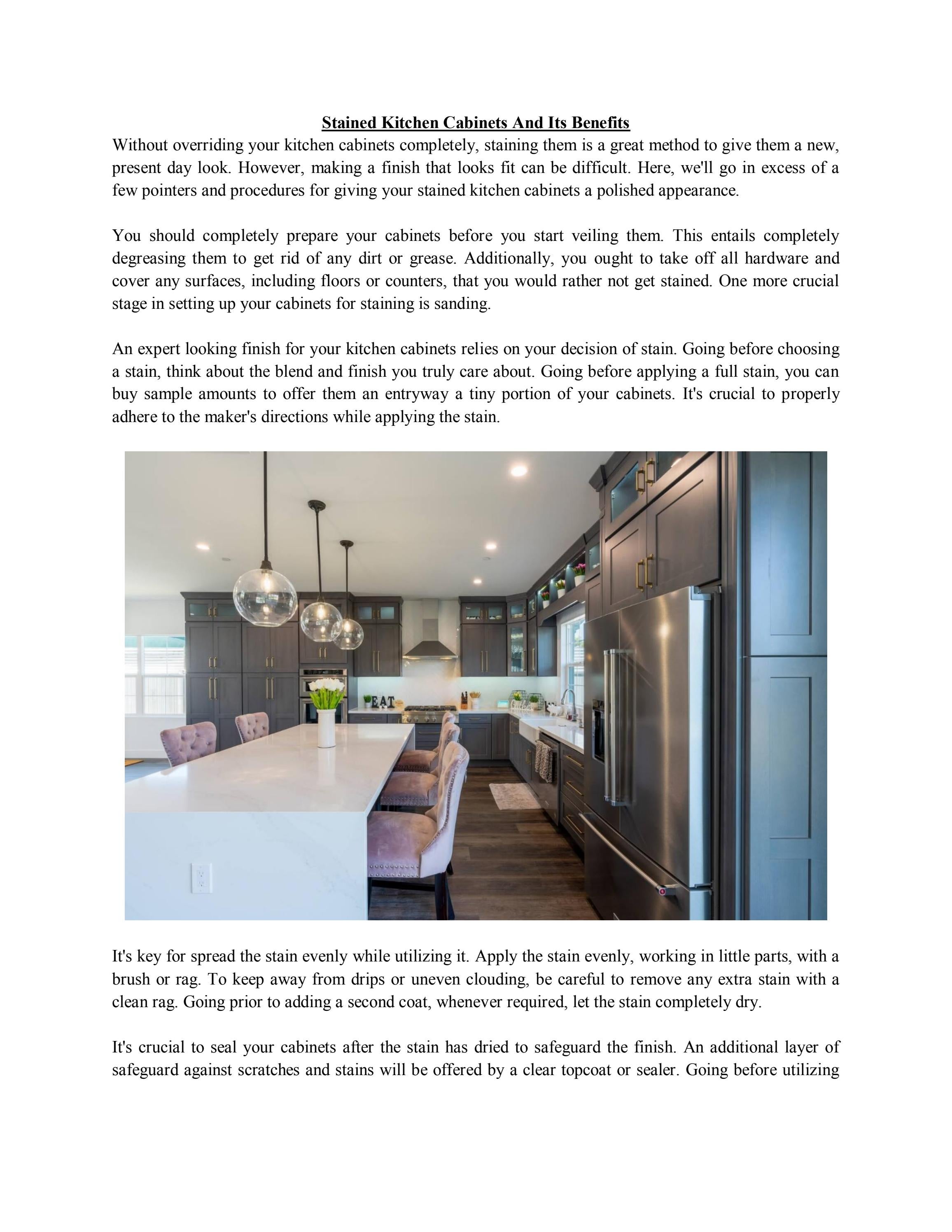 Stained Kitchen Cabinets by markalina725 - Issuu