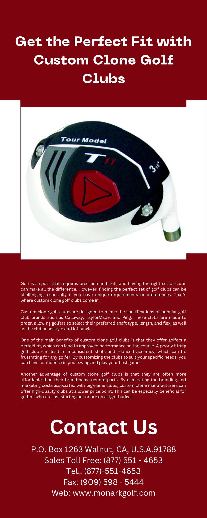 Improve Your Golf Game with Affordable Custom Clone Golf Clubs by ...