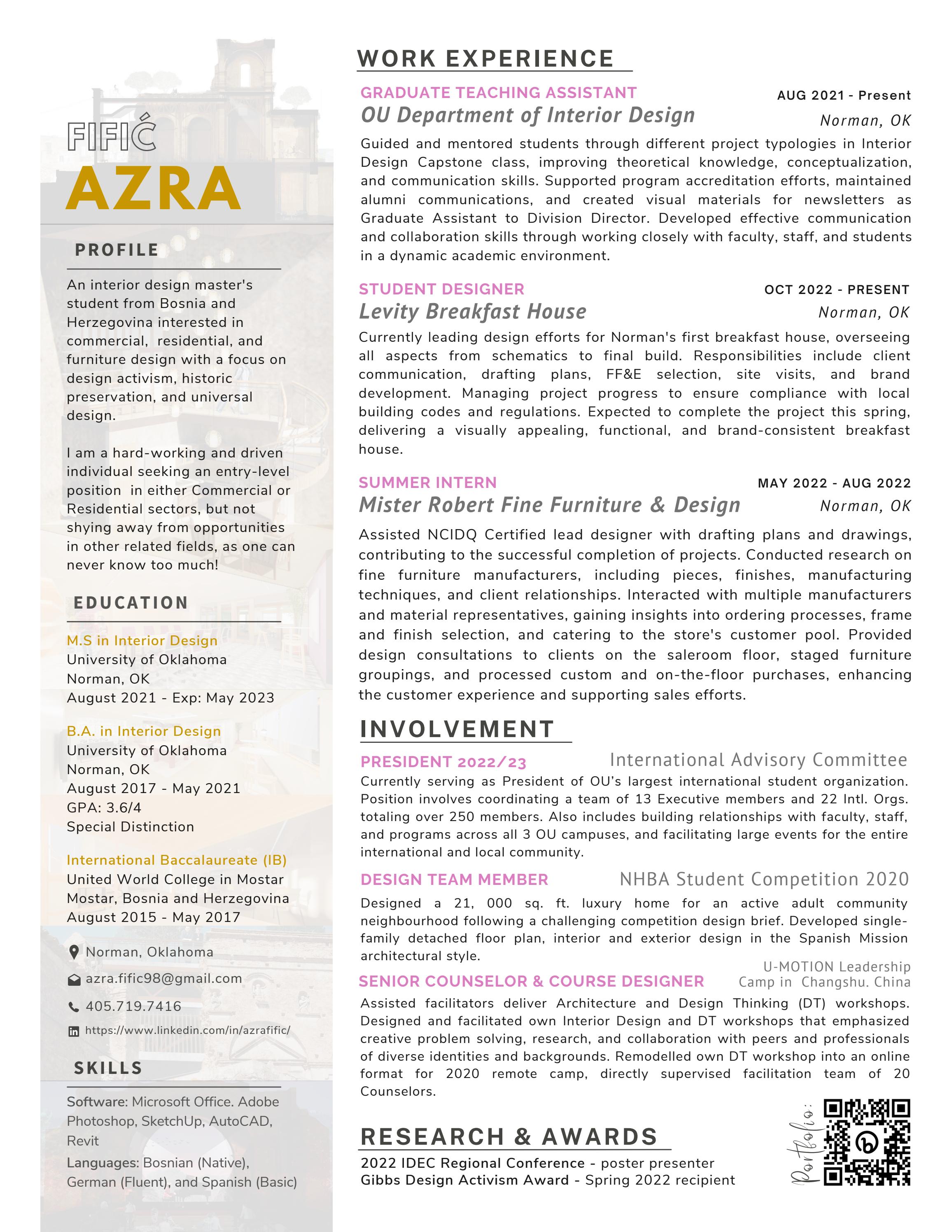 Resume by Azra Fifić - Issuu