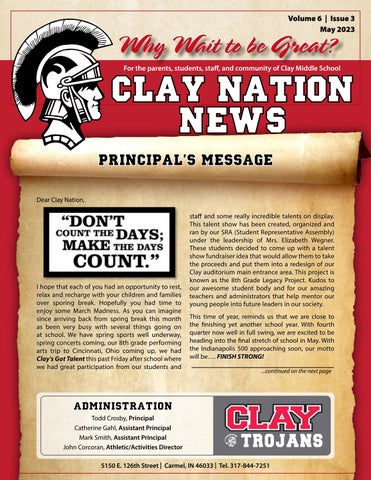 Clay Middle School Newsletter by Academy Publishing, Inc. - Issuu