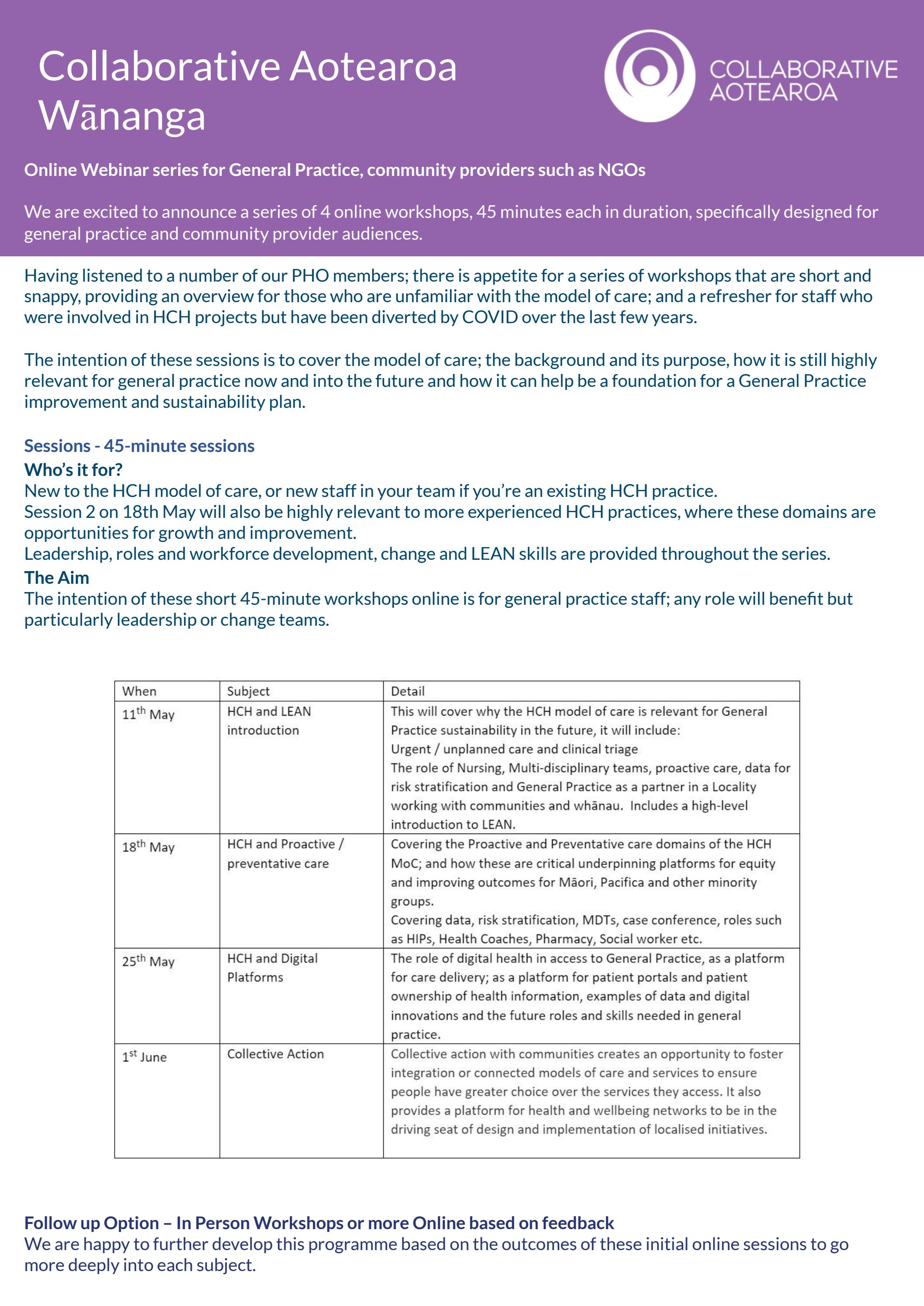 Wānanga-info-sheet by WBOP PHO - Issuu