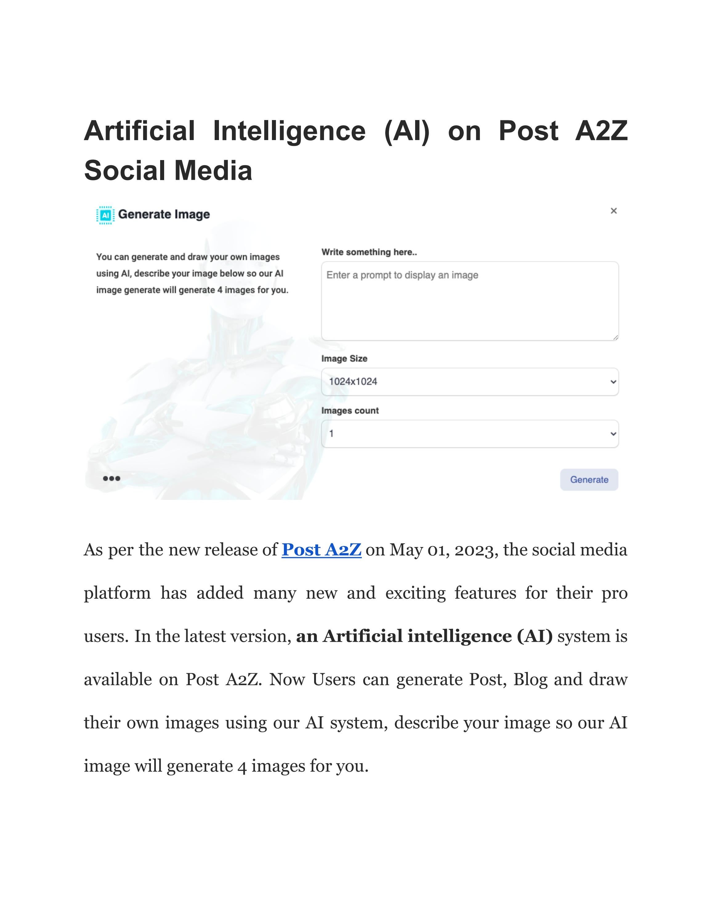 Artificial Intelligence (AI) on Post A2Z Social Media by Trilok Singh - Issuu