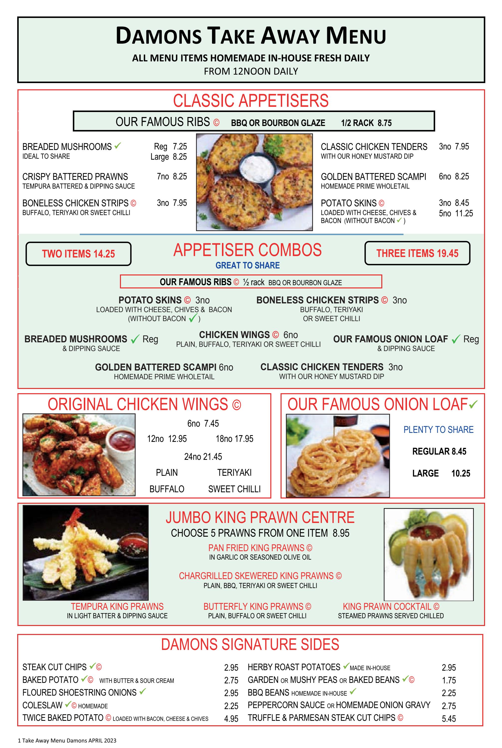 Damons - Takeaway Menu by PaulStafford - Issuu