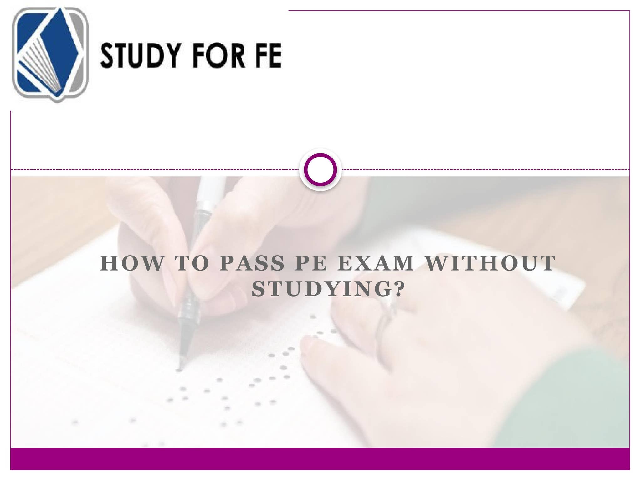 How To Pass PE Exam Without Studying by Wasim Asghar - Issuu