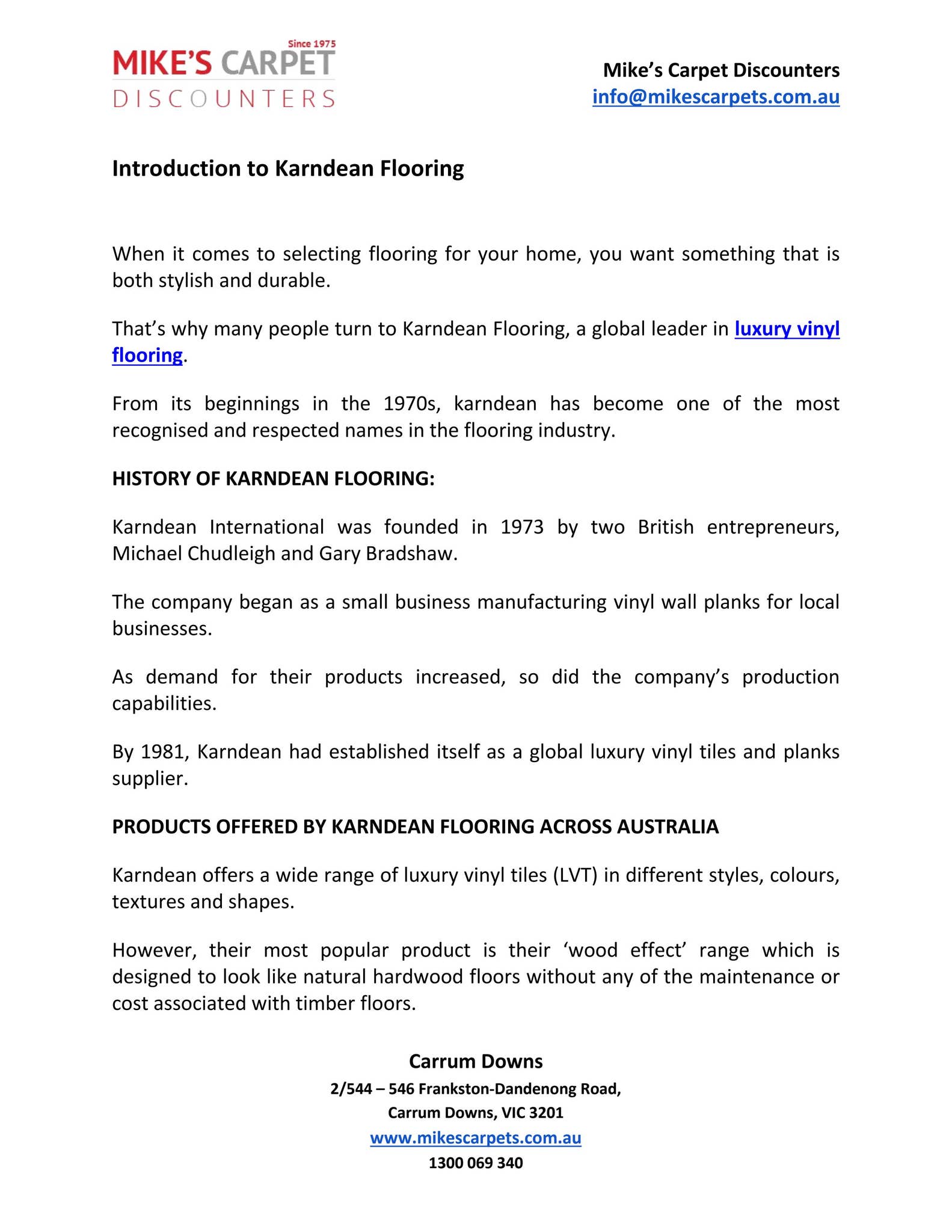Introduction to Karndean Flooring by mikescarpets - Issuu