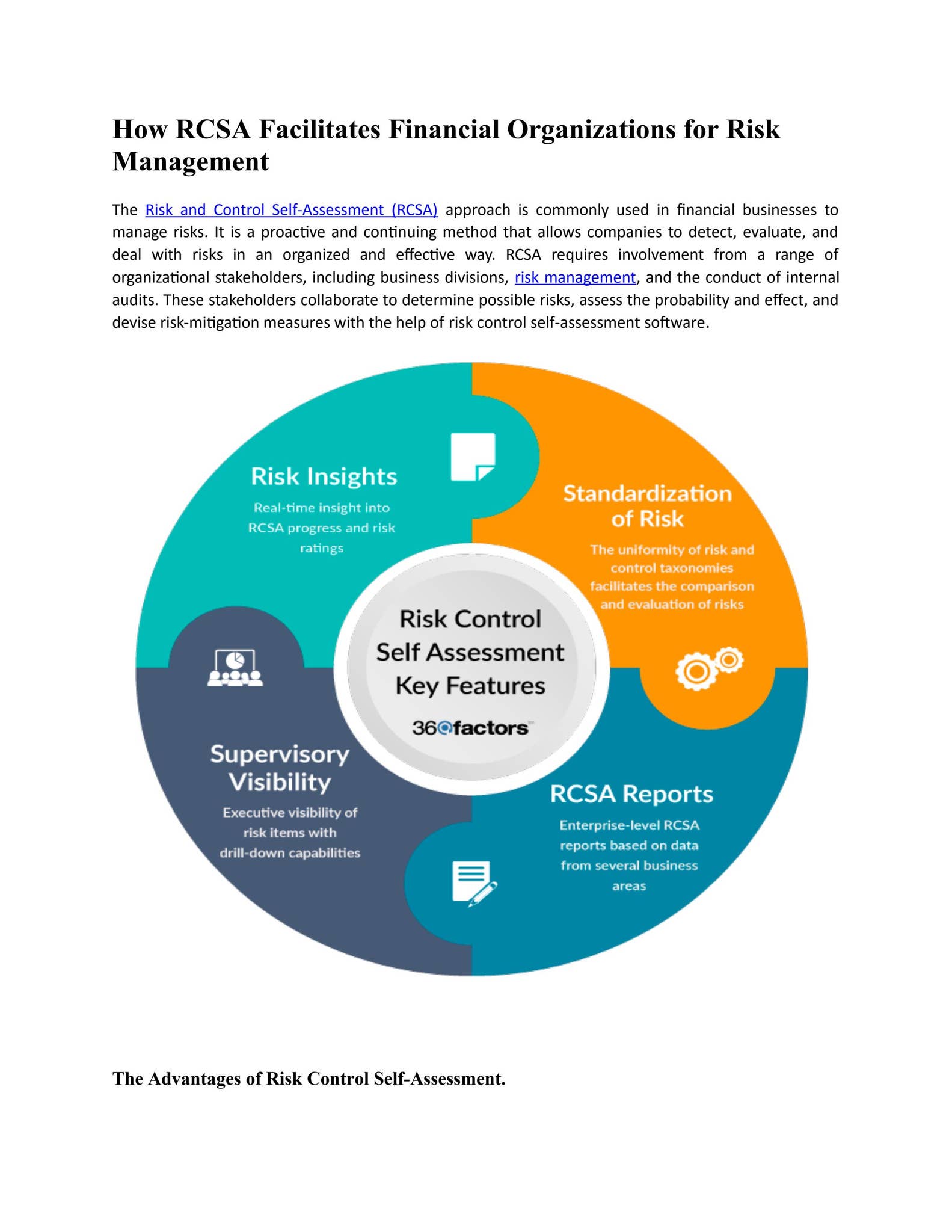 How RCSA Facilitates Financial Organizations for Risk Management by ...