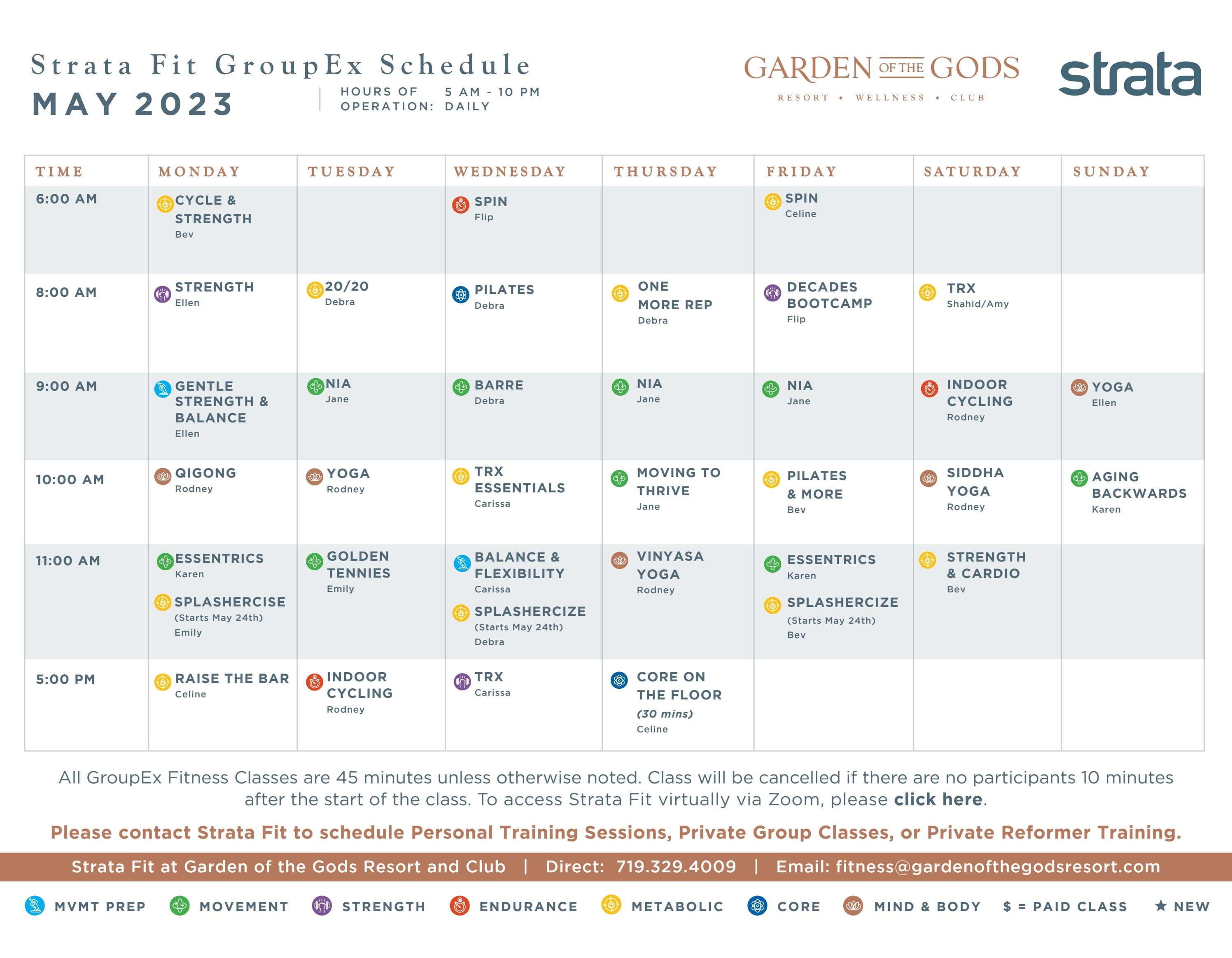 May Group Fitness Calendar by gardenofthegodsresortandclub - Issuu