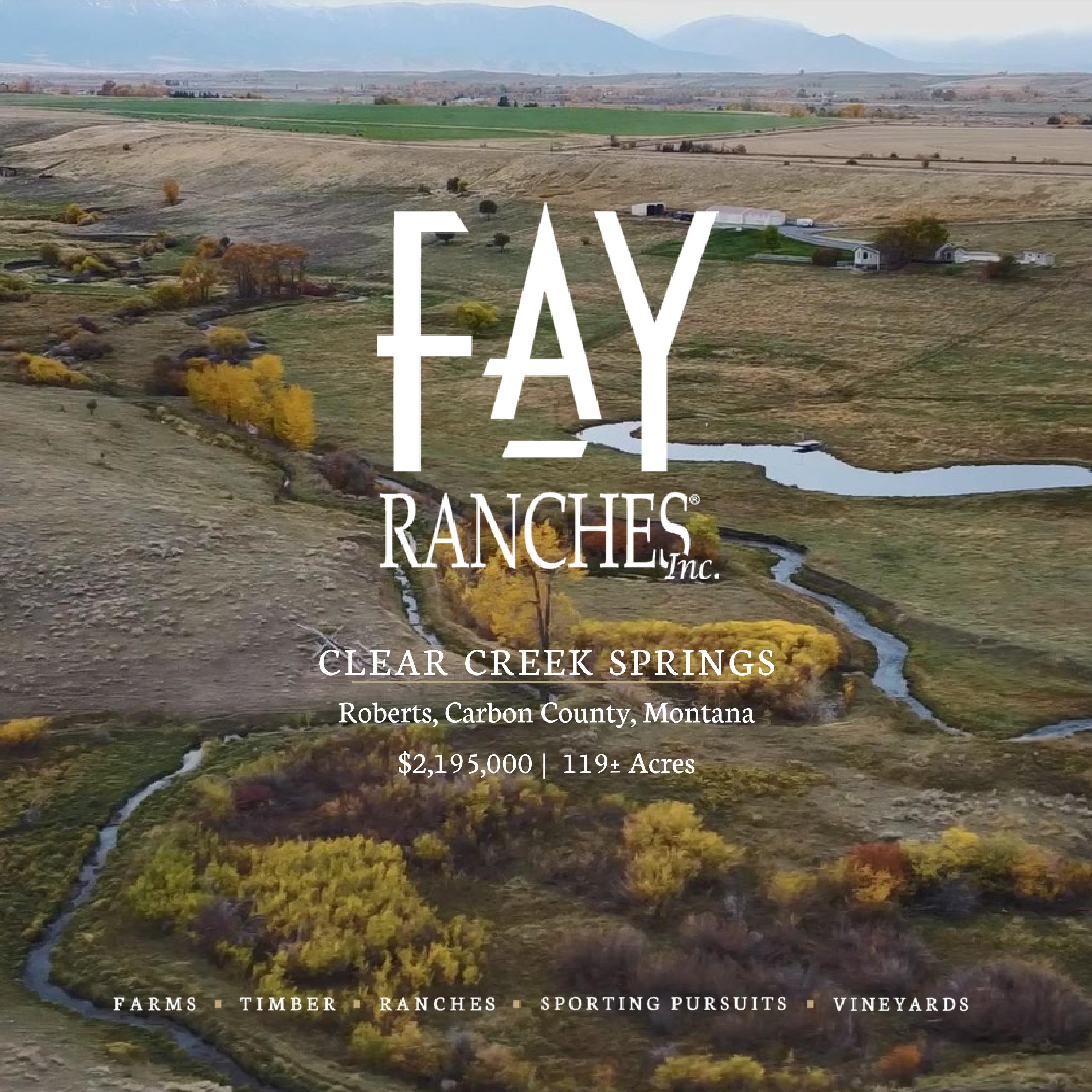 Clear Creek Springs | Fay Ranches by Fay Ranches - Issuu