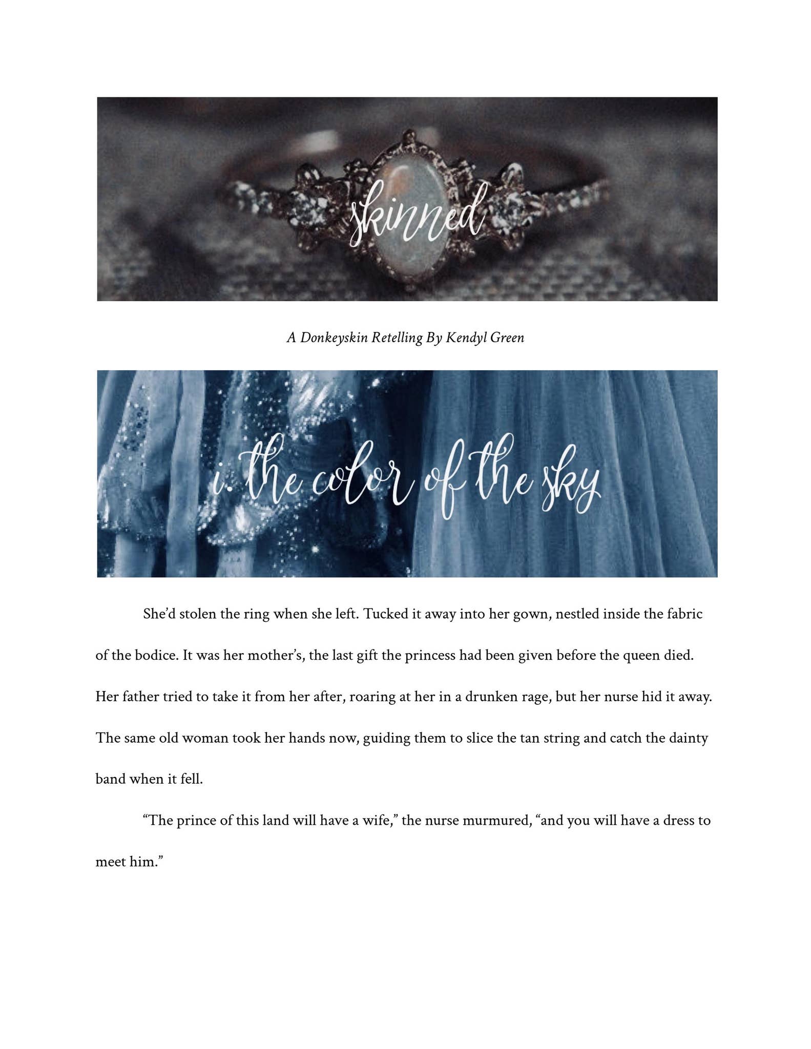 Skinned: A Donkey Skin Retelling, by Kendyl Green by DWLLC - Issuu