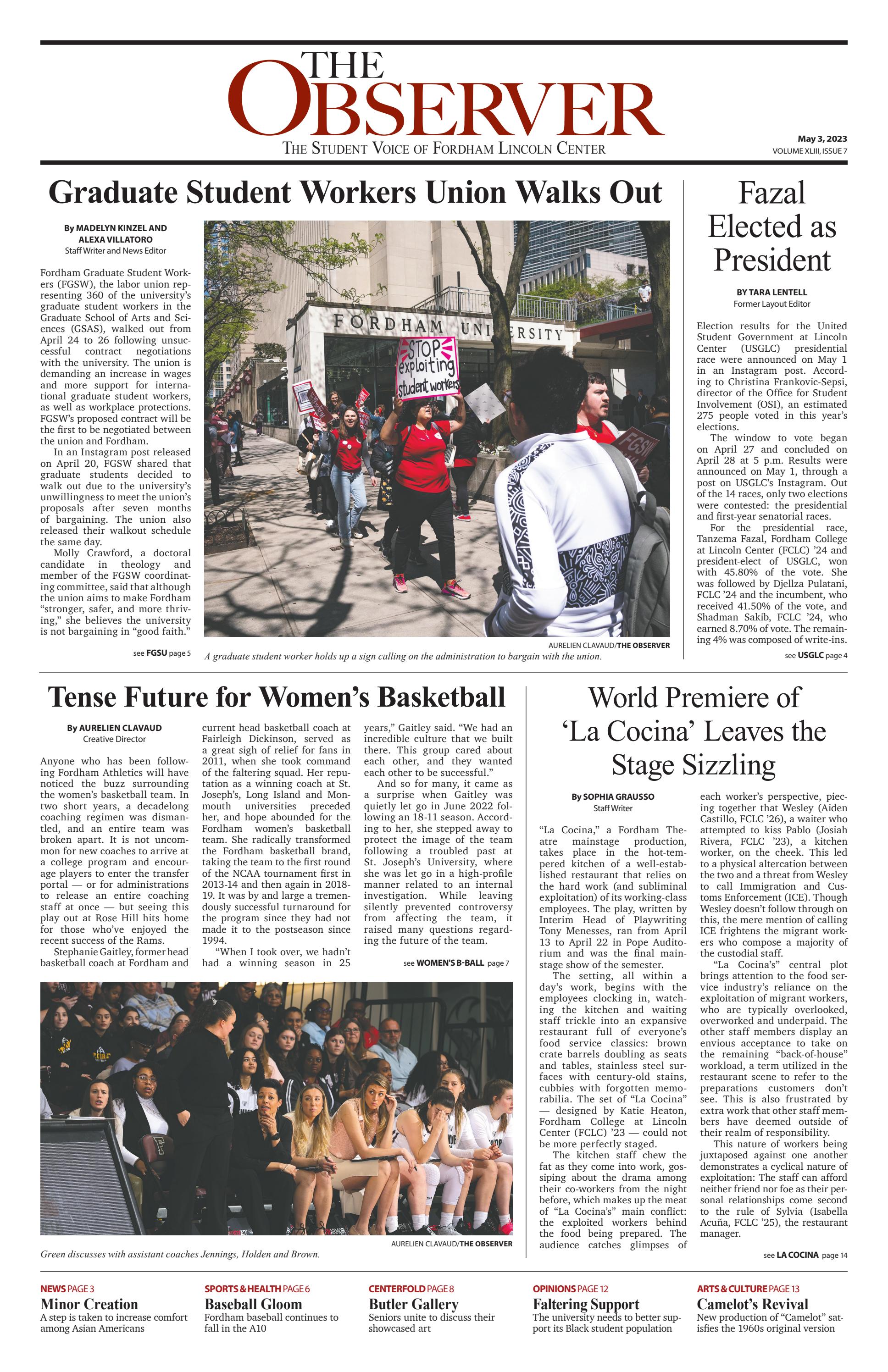 Observer Issue 7 Spring 2023 by Fordham Observer - Issuu